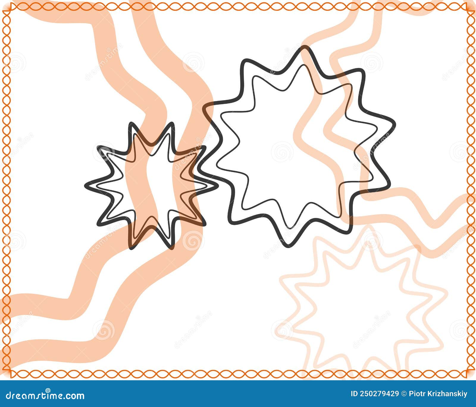 Fictional Pattern for a Tattoo on a Black Background Stock Illustration ...