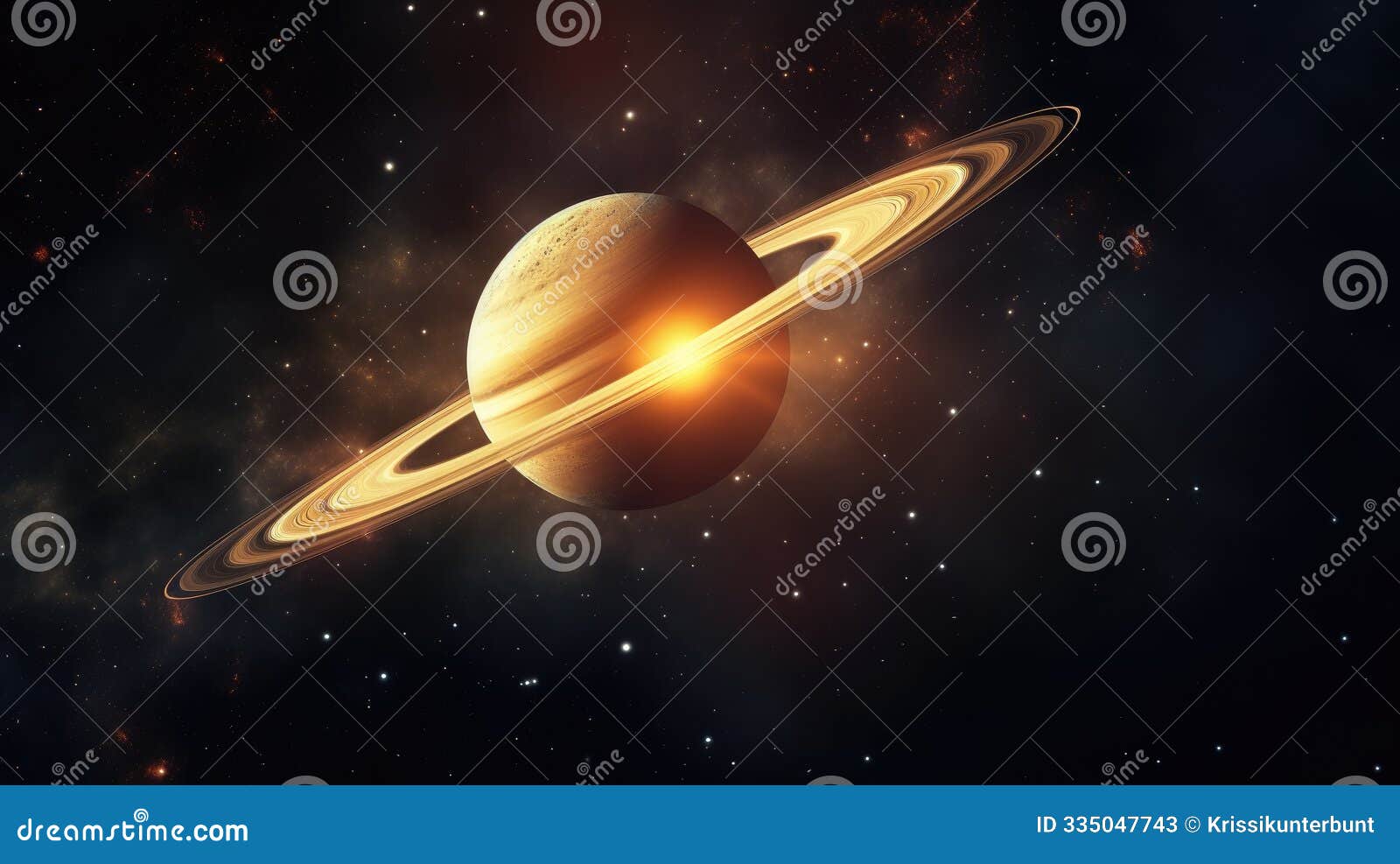 Fictional Planet Saturn in Space AI Generated Stock Image - Image of ...