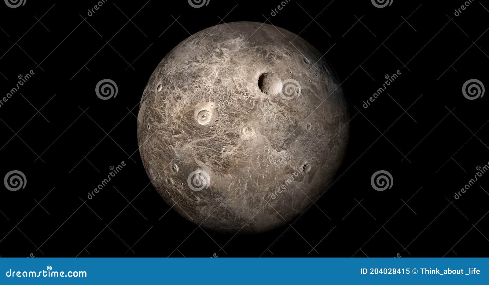 Fictional Planet Sun Rise In Dark Background With Stars. Front View Of ...