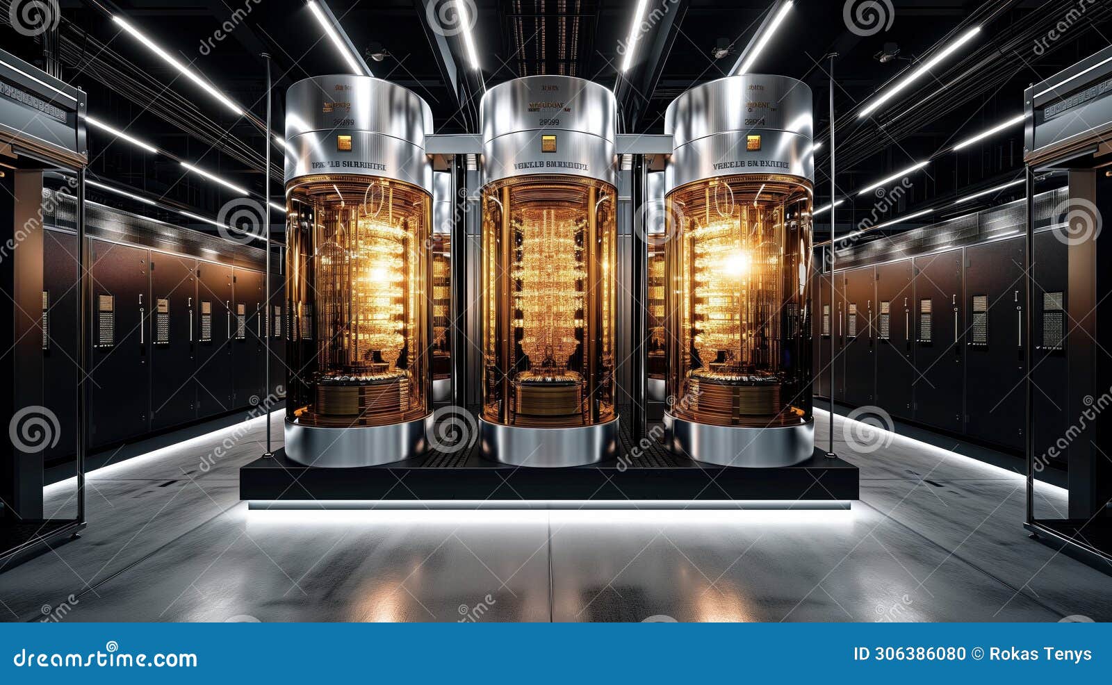 Fictional Quantum Computer in the Room Stock Photo - Image of tool ...