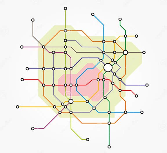 Fictional underground map stock illustration. Illustration of station ...