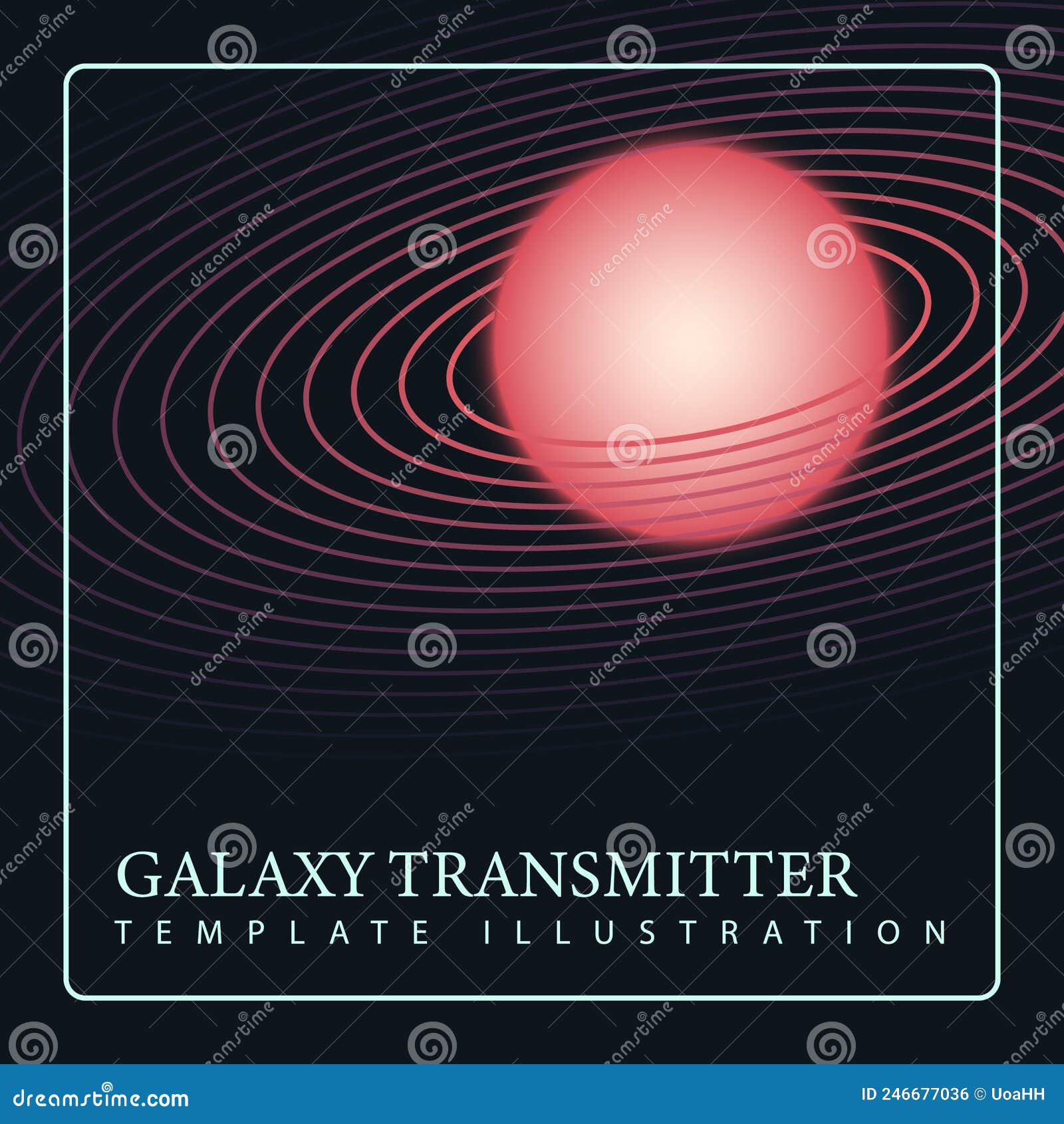 Fictitious Astronomical Star with Circles in a Realistic Style. Modern ...