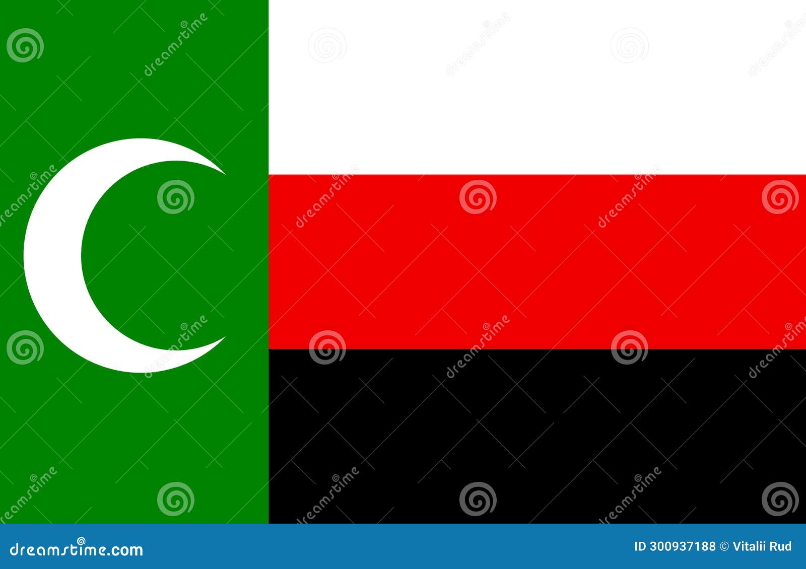 Fictitious Flag of Meskhetian Turks Stock Illustration - Illustration ...