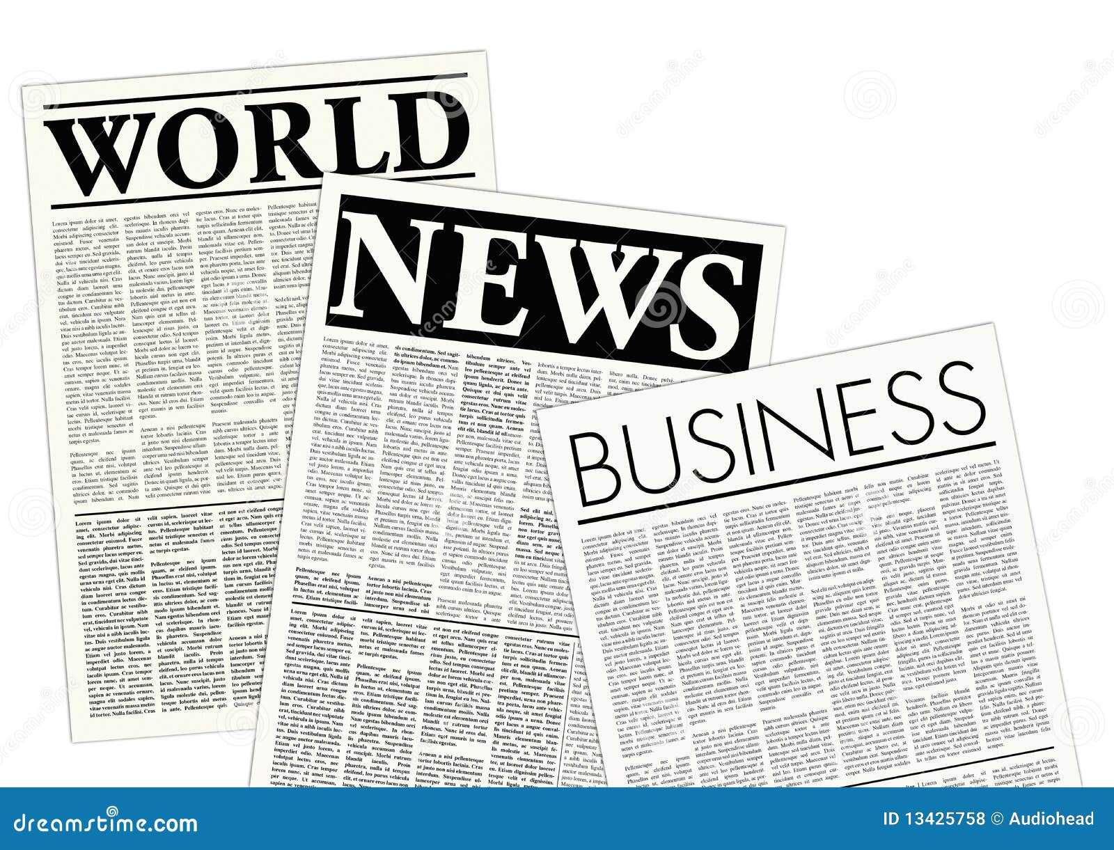 Fictitious newspapers stock illustration. Illustration of environment ...