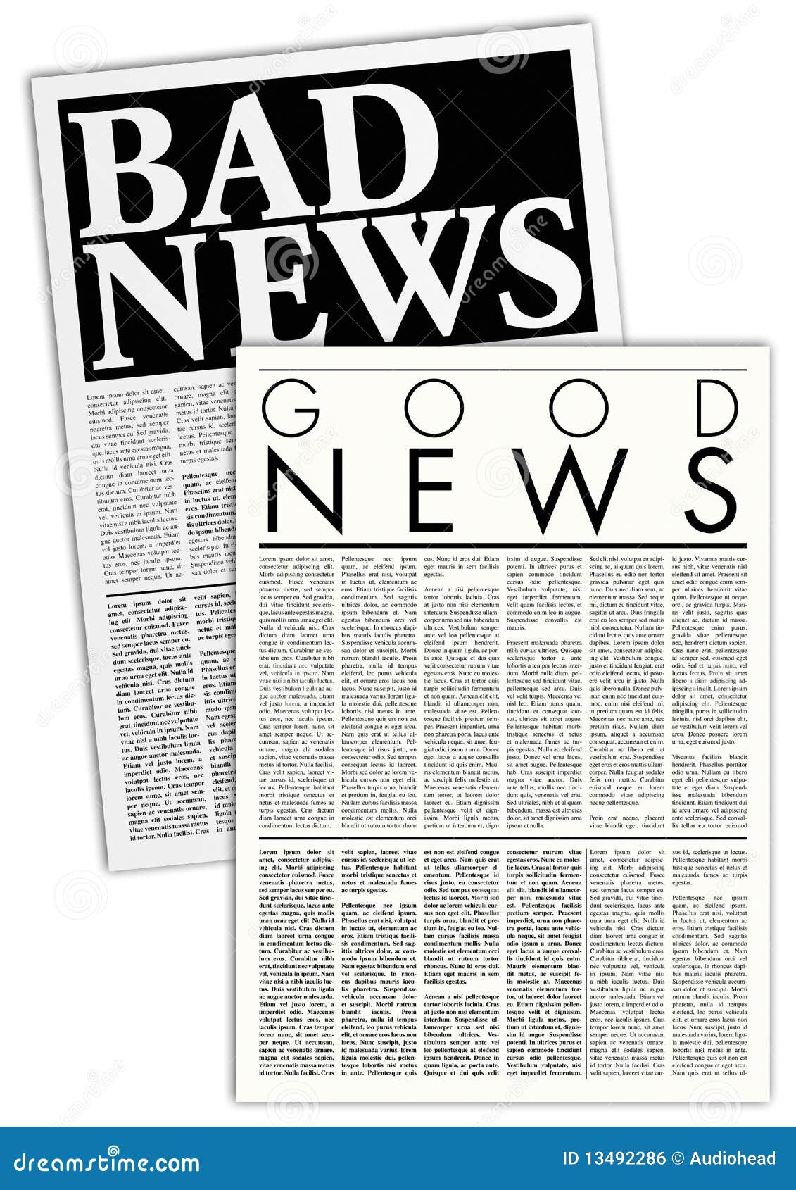 Fictitious newspapers stock illustration. Illustration of headline ...