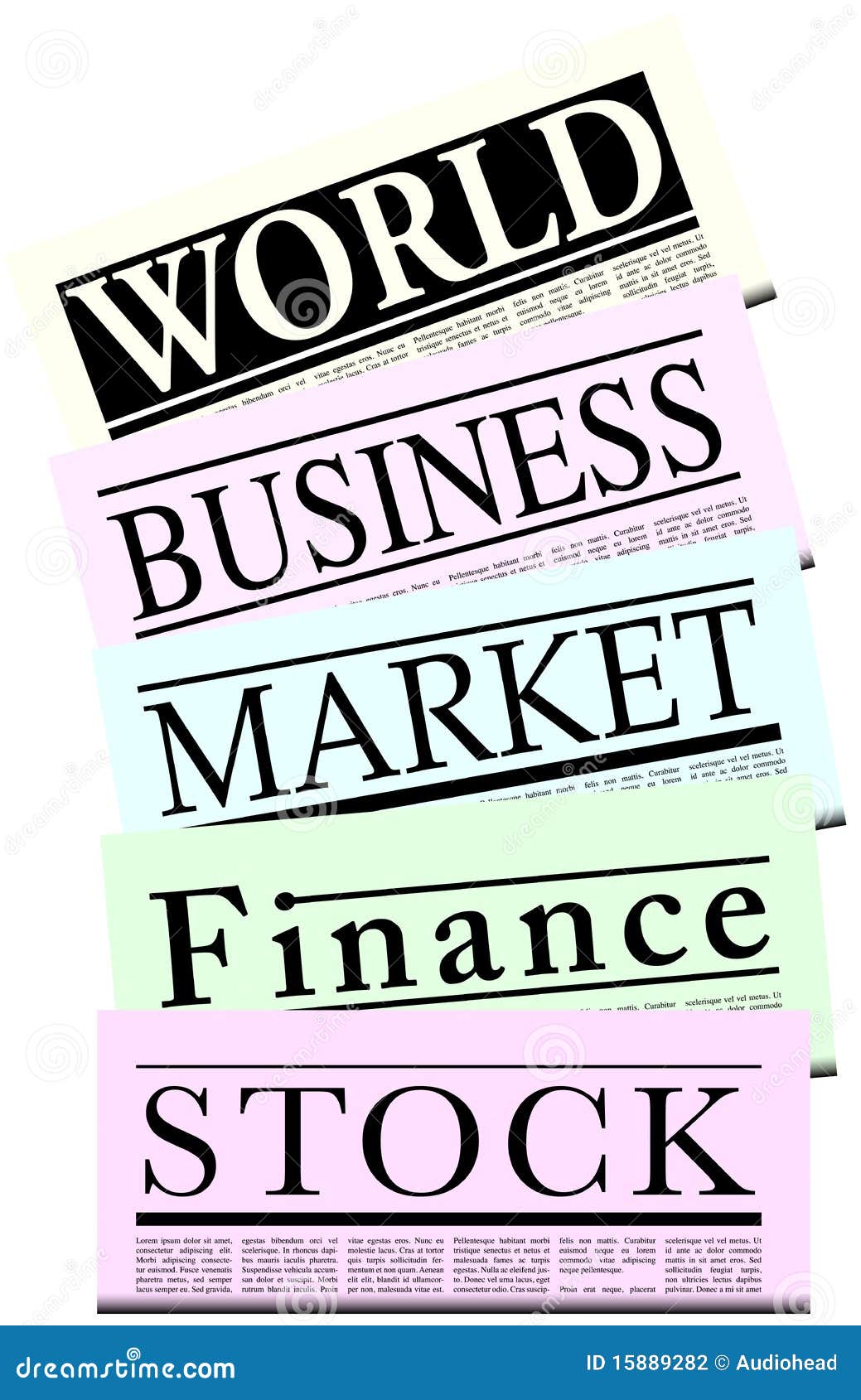 Fictitious Newspapers stock vector. Illustration of information - 15889282