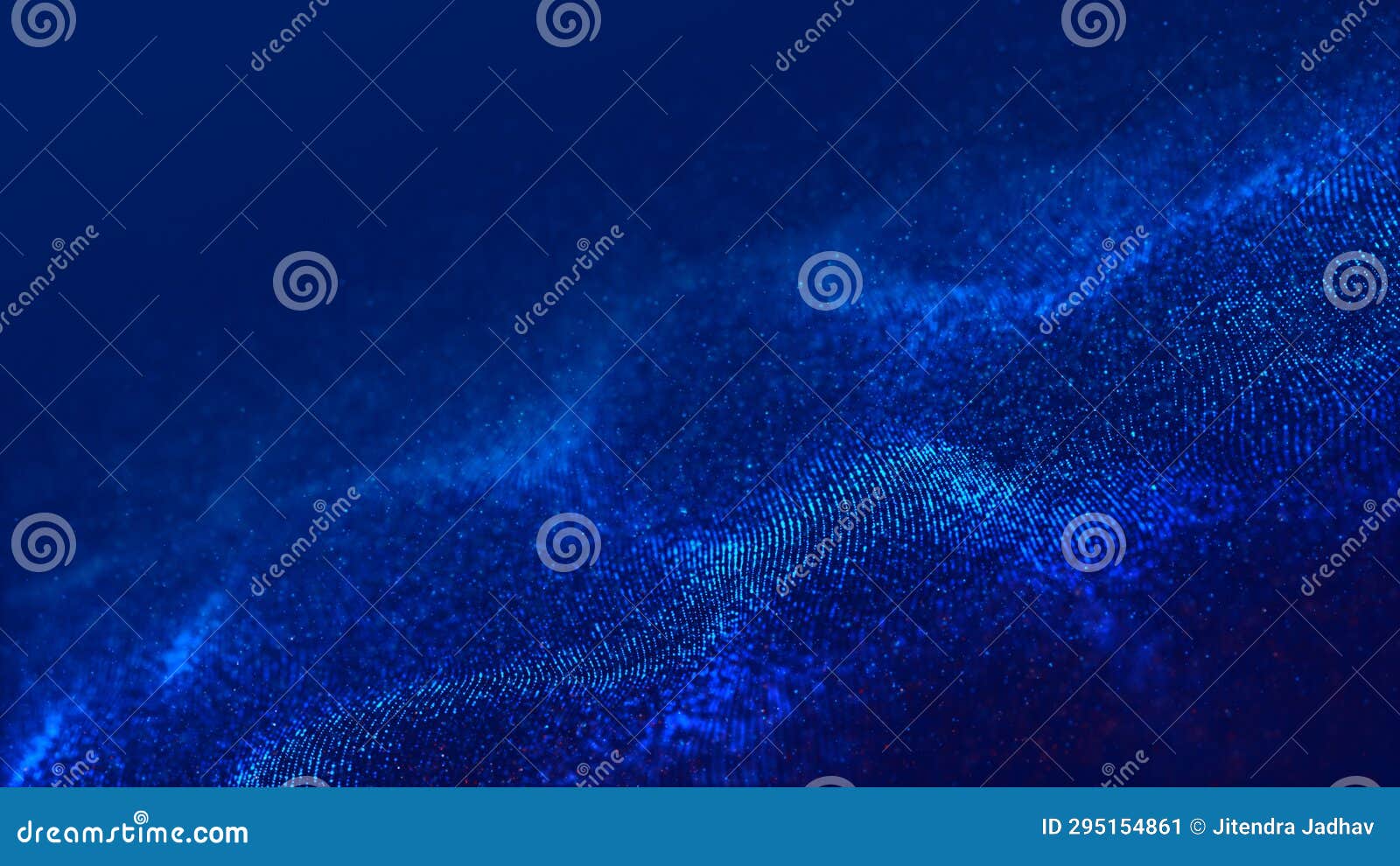 Abstract Network of Fictitious Digital Particles Stock Illustration ...