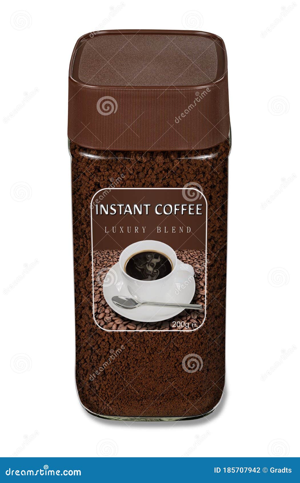 Fictive Soluble Instant Coffee Packaging Stock Photo - Image of ...