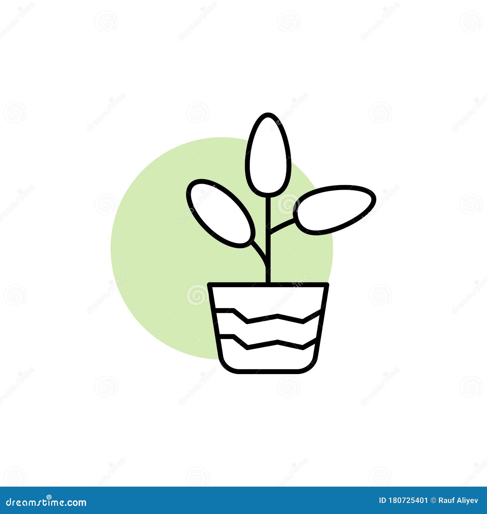 Ficus, Plant Icon. Simple Line, Outline Vector Elements of Flora with ...