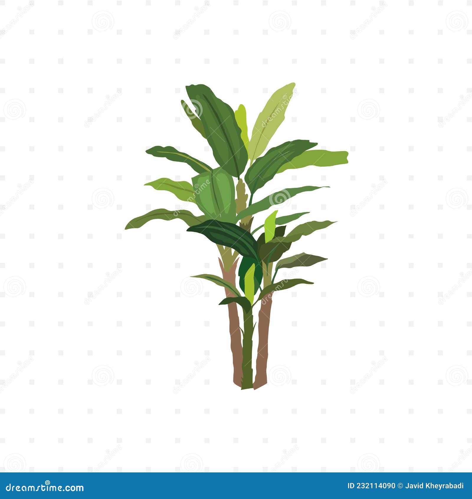 Ficus Tree Silhouette With Leaves Vector Illustration | CartoonDealer ...