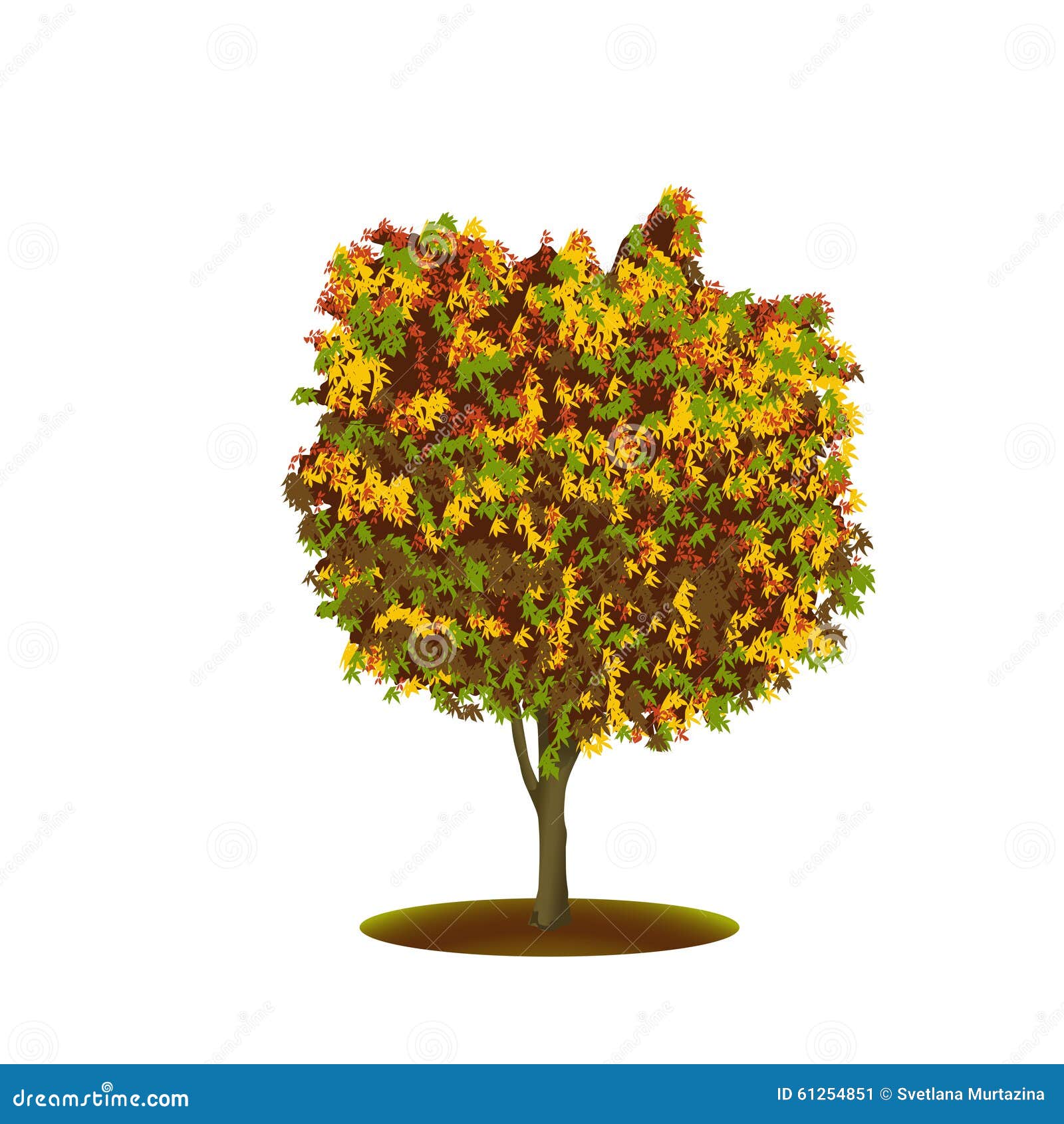 Ficus Tree Silhouette With Leaves Vector Illustration | CartoonDealer ...