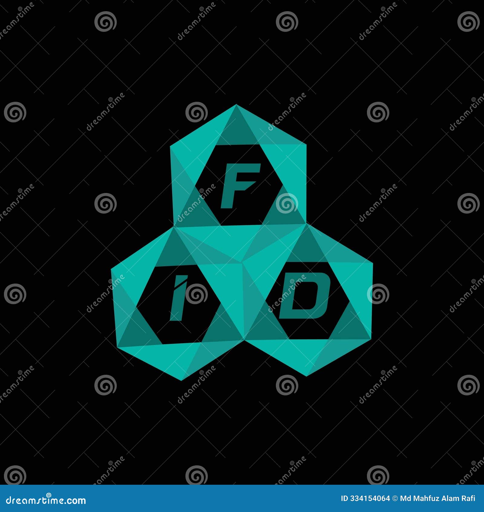 FID Creative Minimalist Letter Logo. FID Unique Vector Initials ...