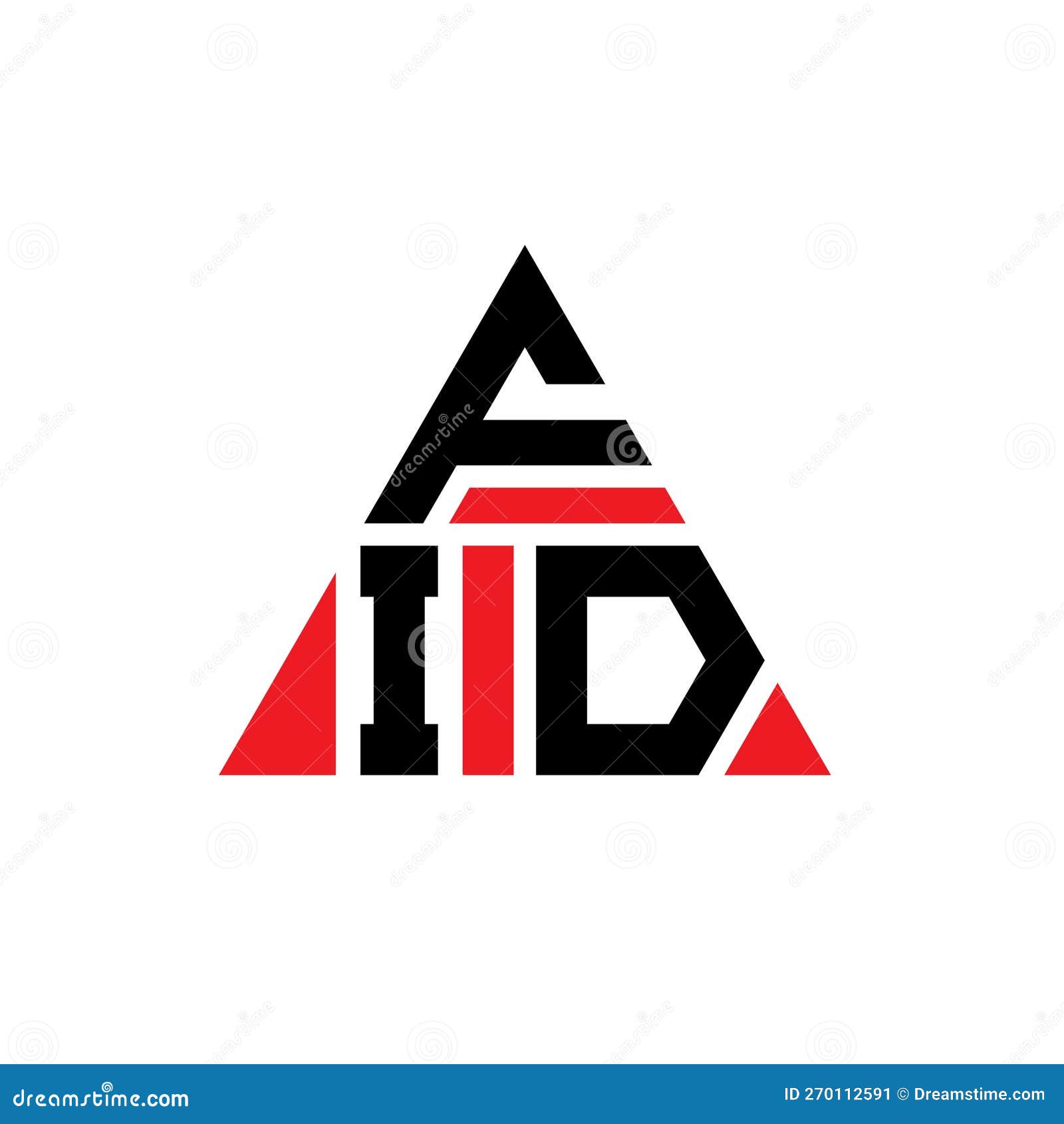 FID Triangle Letter Logo Design with Triangle Shape. FID Triangle Logo ...