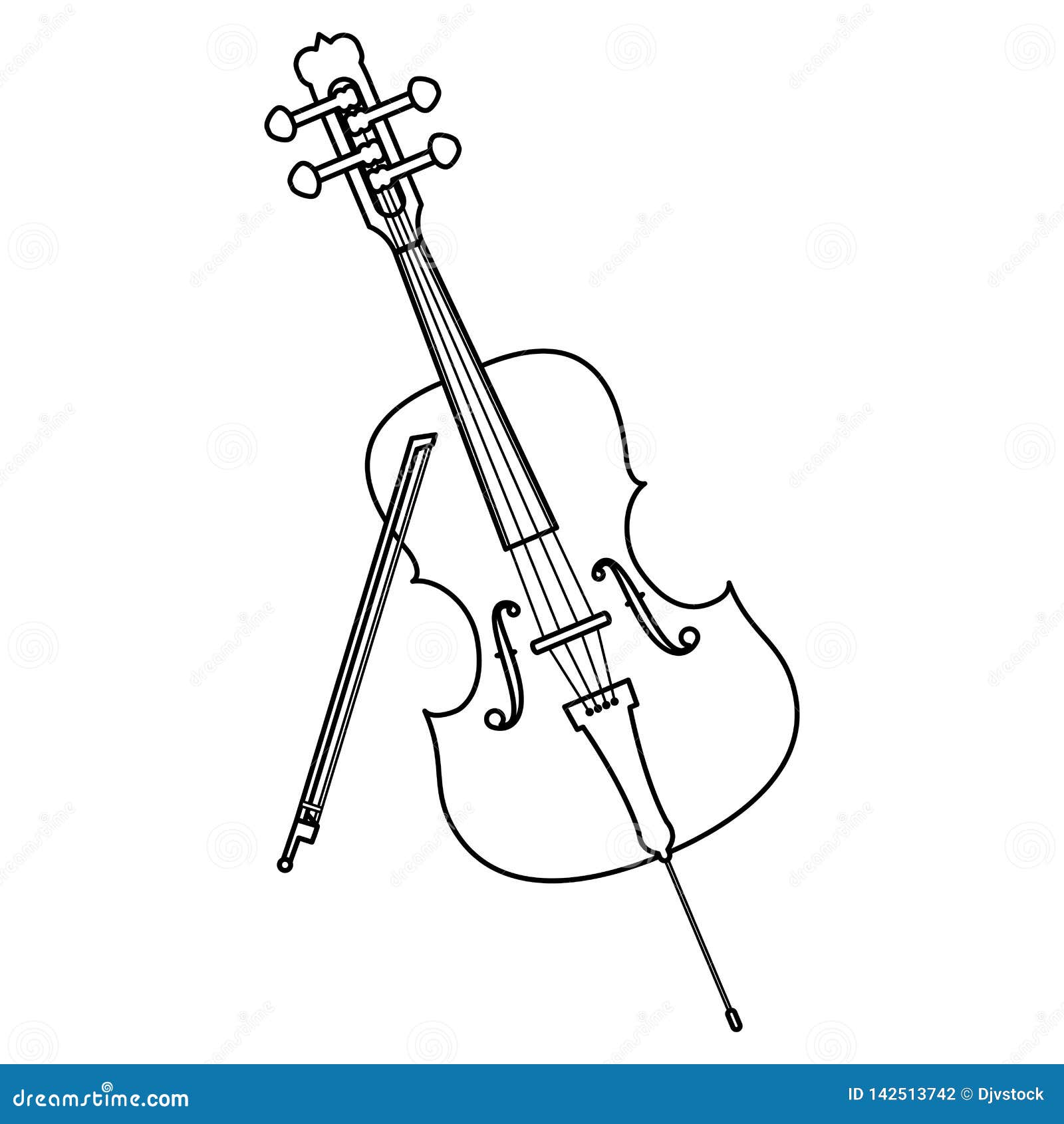 Fiddle Instrument Musical Icon Stock Vector - Illustration of ...