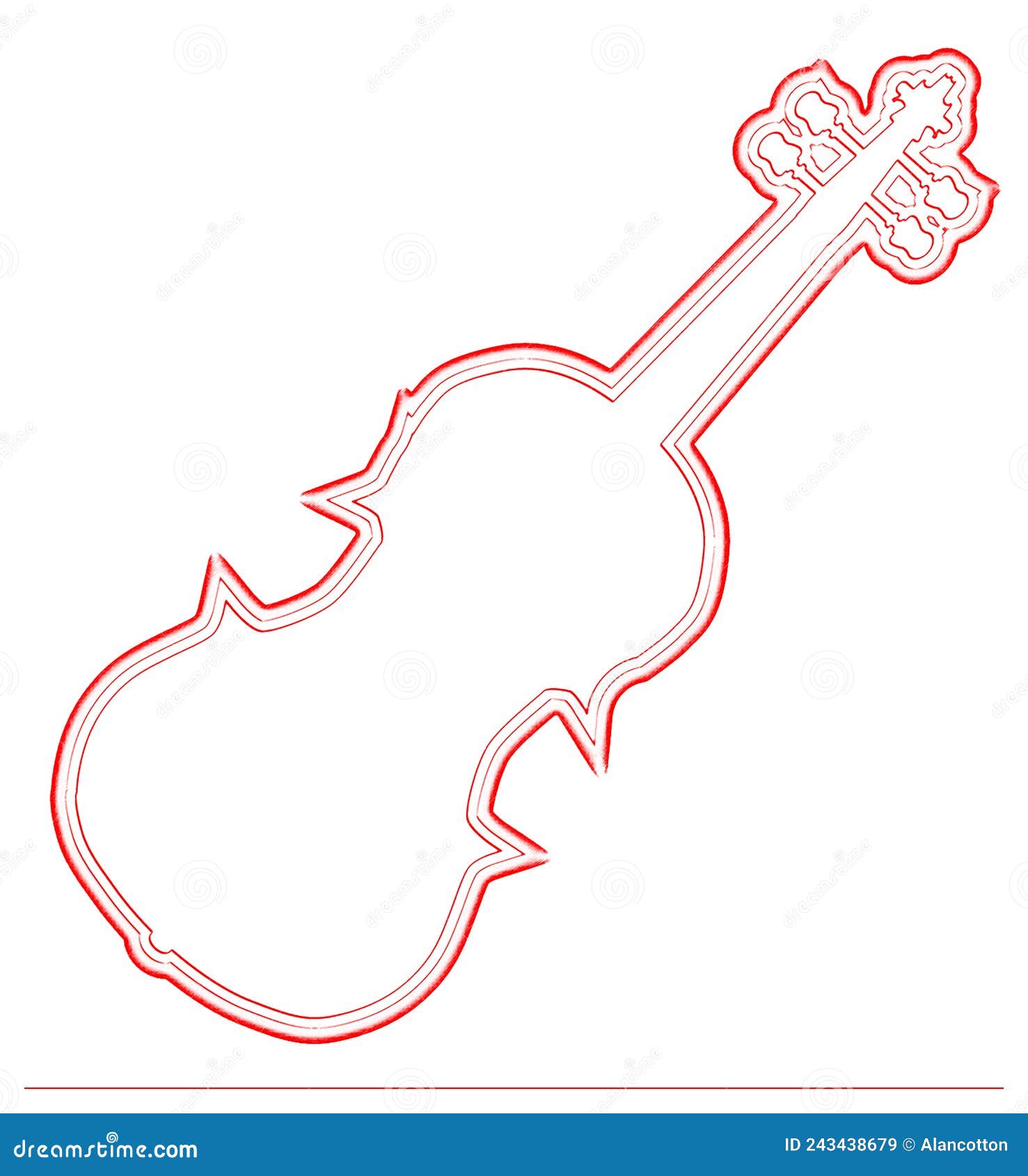 Fiddle Jazz Outline stock image. Image of equipment - 243438679