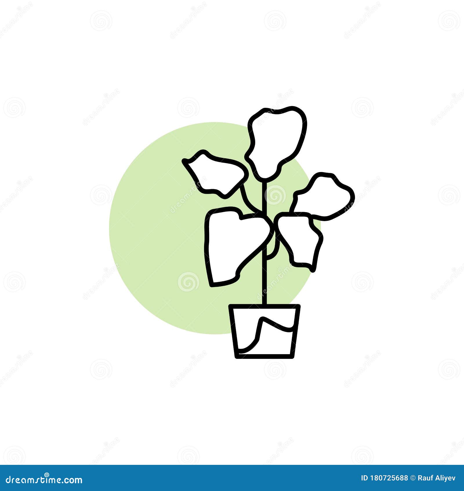 Fiddle-leaf Fig, Plant Icon. Simple Line, Outline Vector Elements of ...