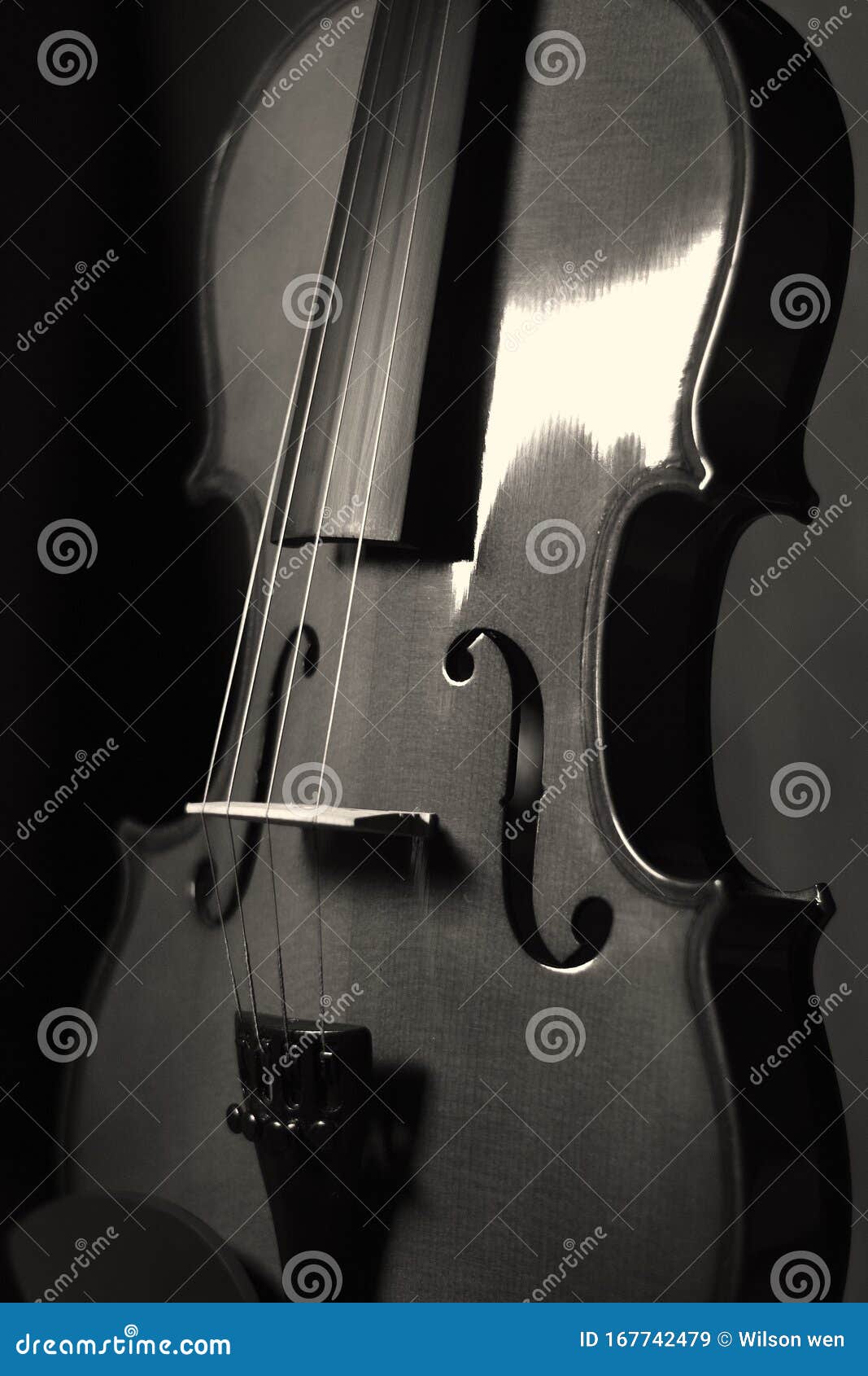 Musical Fiddle 4 String Sepia Style Music Stock Image - Image of listen ...