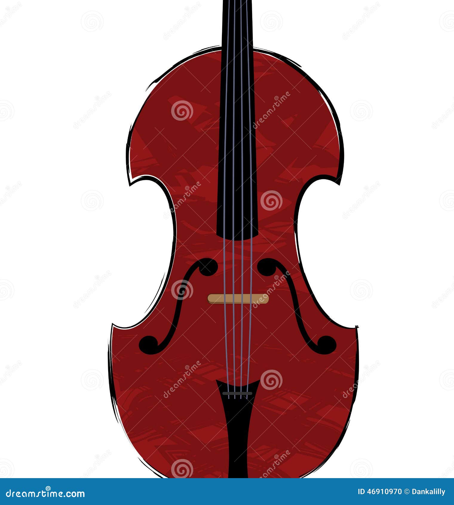 Fiddle stock vector. Illustration of abstract, bassviol - 46910970