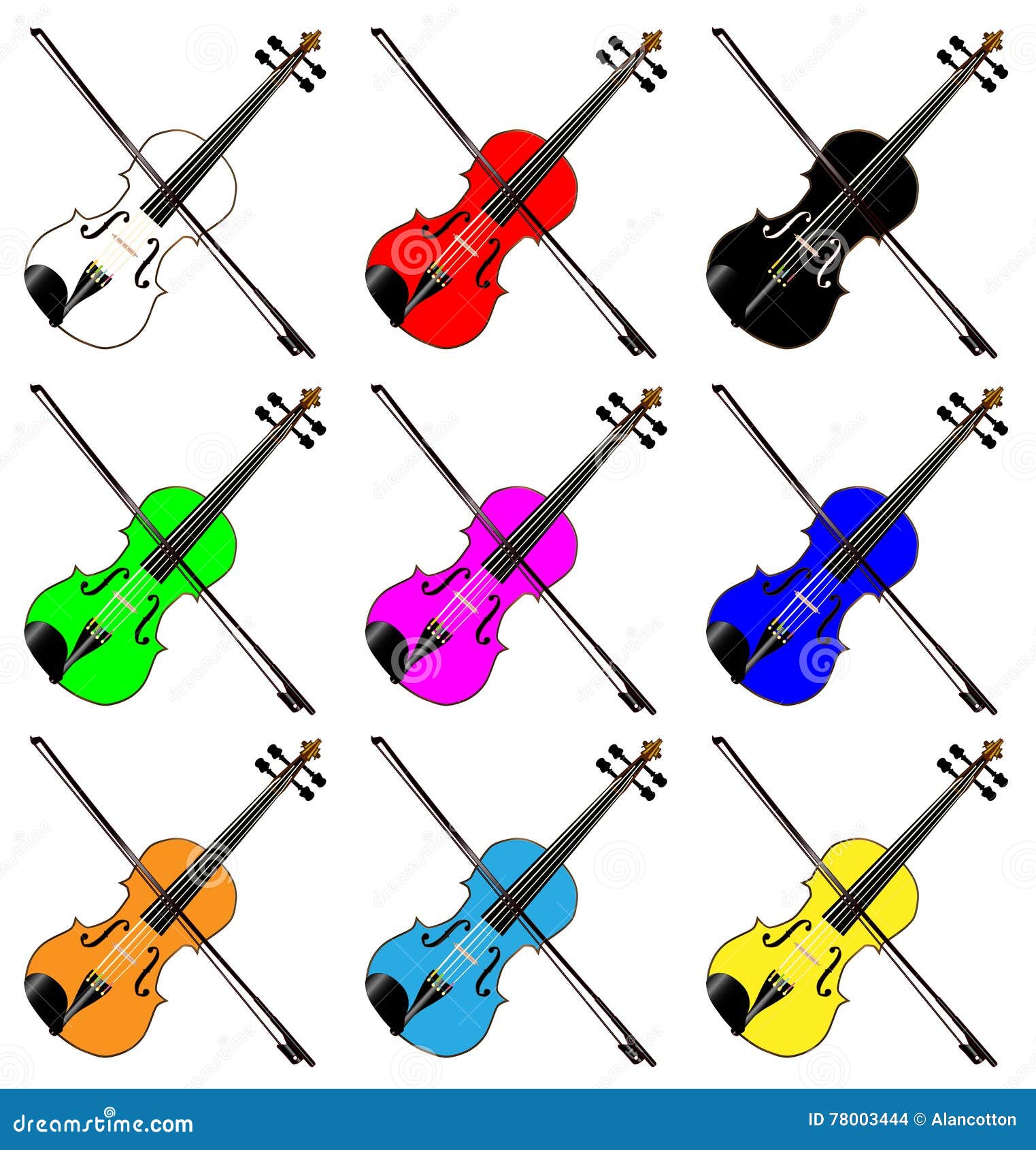 Fiddles stock vector. Illustration of instrument, retro - 78003444