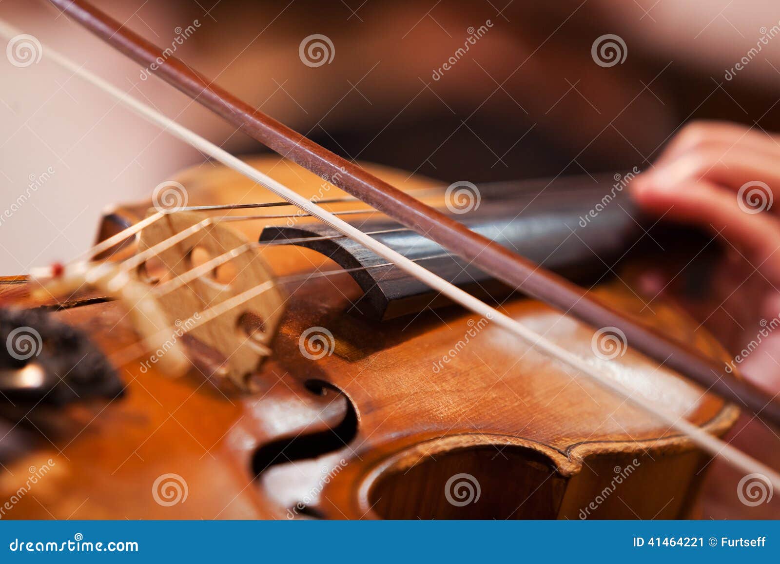 Fiddlestick on the Strings of a Violin Stock Image - Image of antique ...