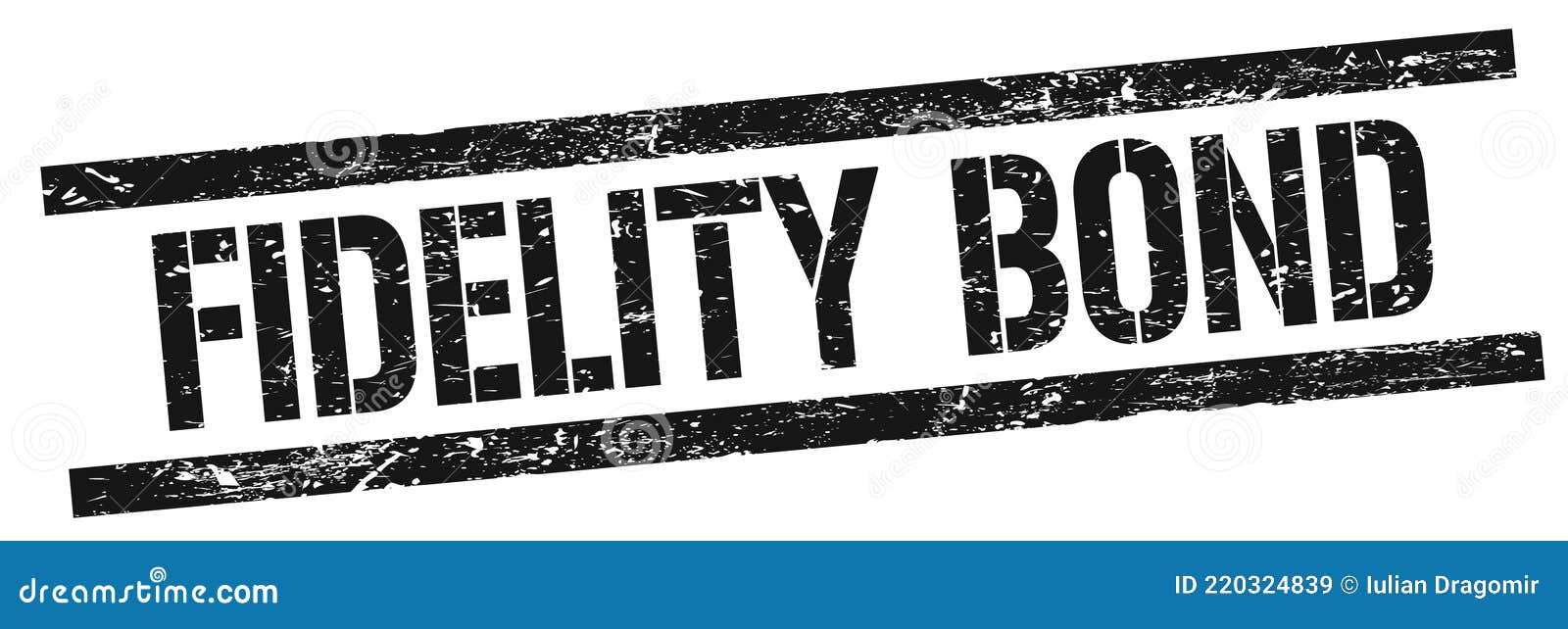 FIDELITY BOND Text on Black Grungy Rectangle Stamp Stock Illustration ...