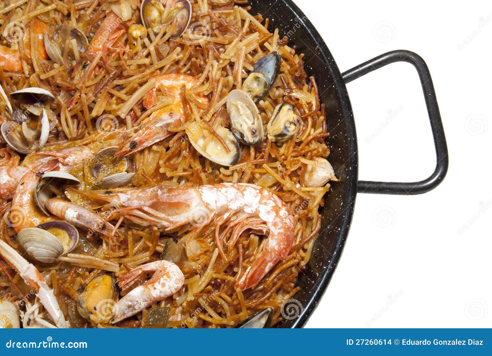 Fideua stock photo. Image of food, cuttlefish, crayfish - 27260614