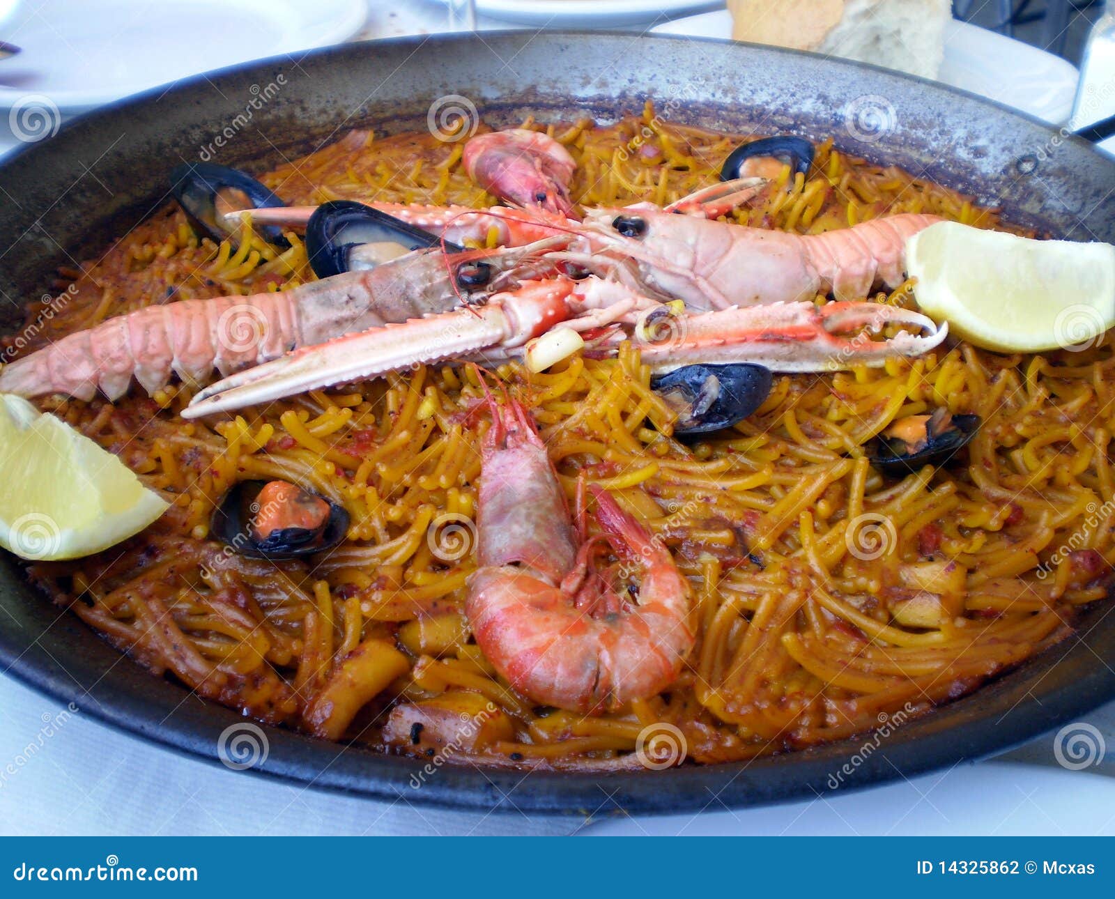 Fideua Shellfish Paella Typical Valencias Cuisine Royalty-Free Stock ...