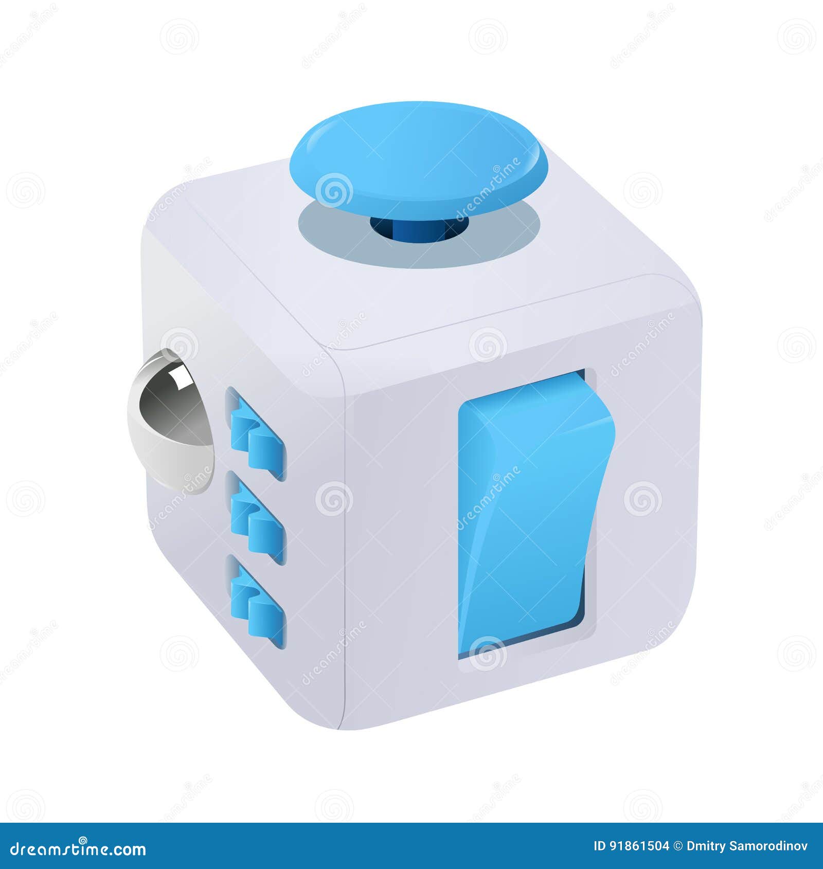 Fidget cube illustration stock illustration. Illustration of precision ...