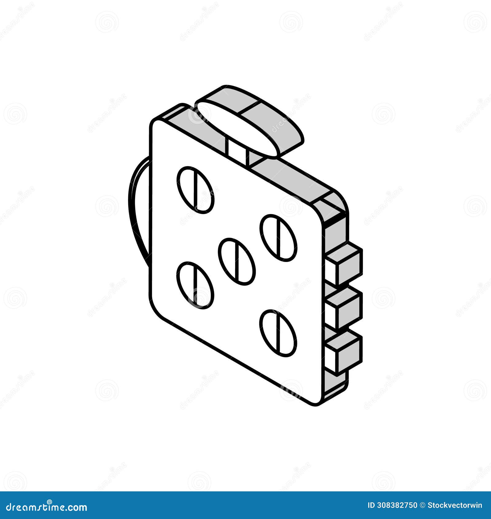 Fidget Cube Toy Isometric Icon Vector Illustration Stock Vector ...
