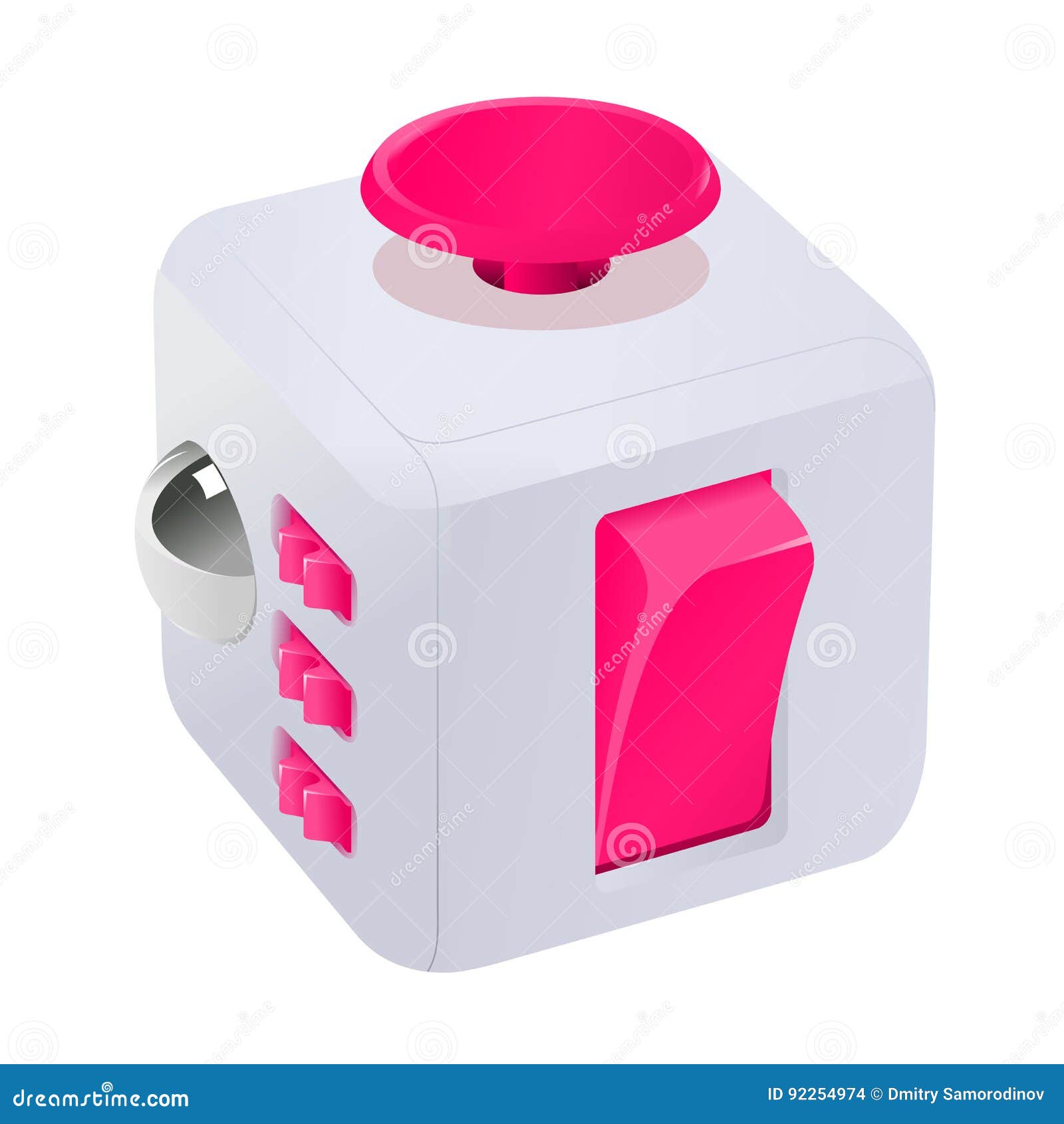 Fidget Cube Vector Illustration Stock Vector - Illustration of bearing ...