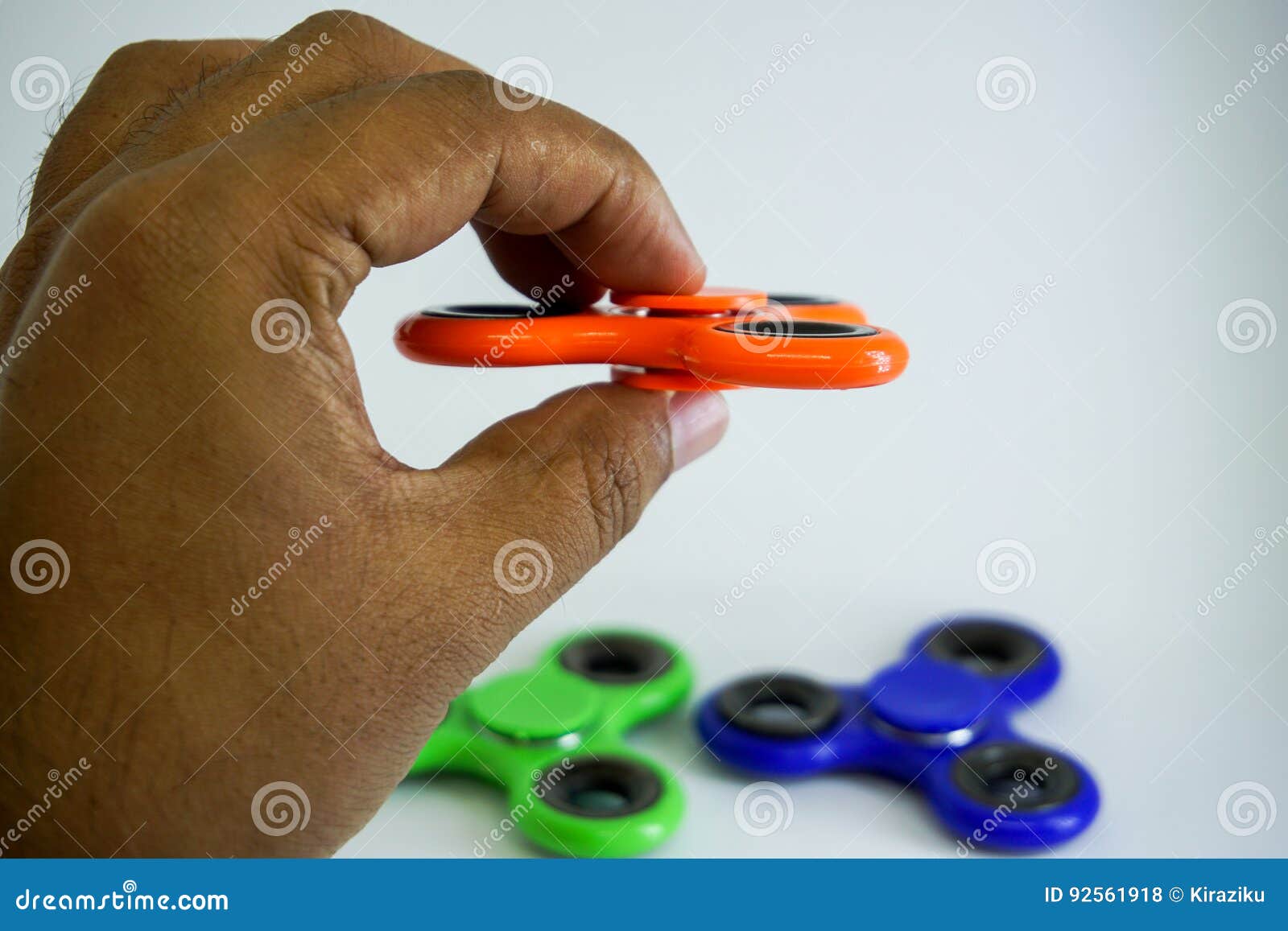 Fidget Finger Spinner Stress, Anxiety Relief Toy Stock Photo - Image of ...