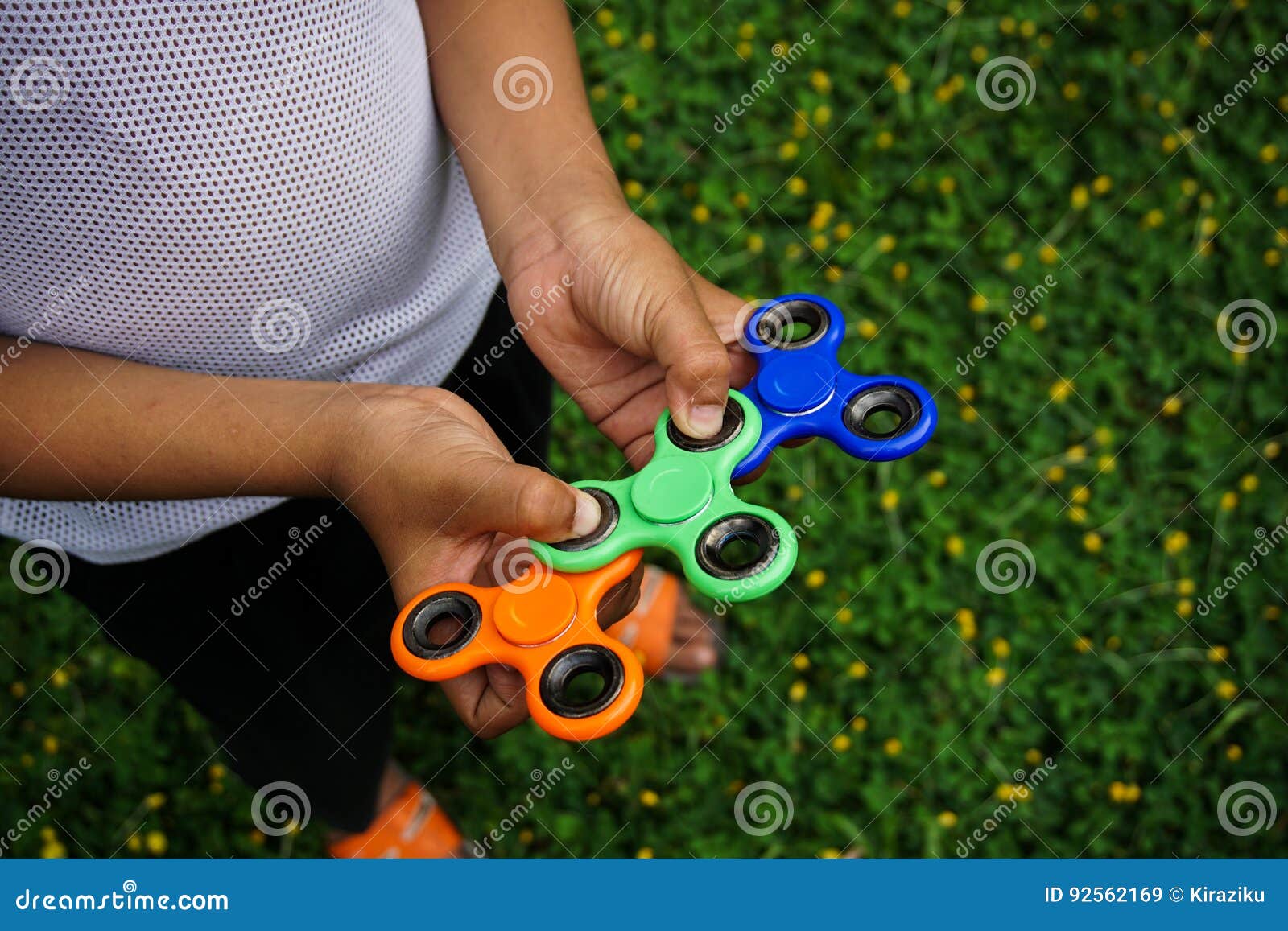 Fidget Finger Spinner Stress, Anxiety Relief Toy Stock Image - Image of ...