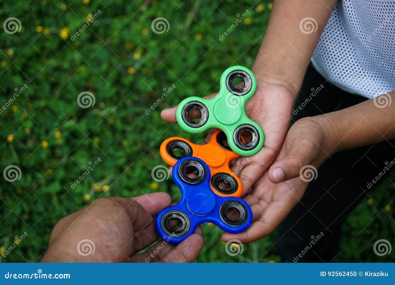 Fidget Finger Spinner Stress, Anxiety Relief Toy Stock Photo - Image of ...
