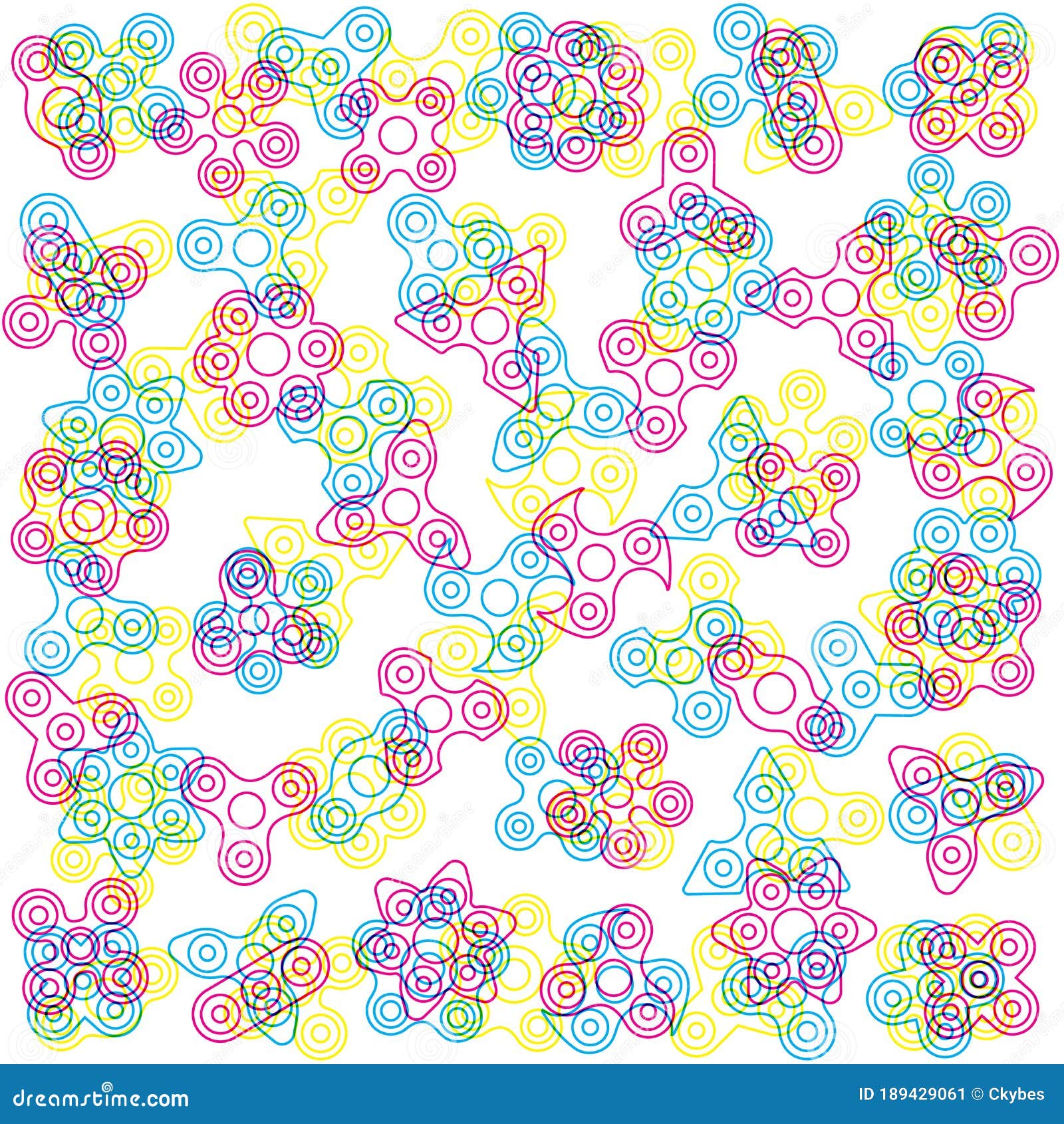 Fidget Hand Spinners Seamless Pattern Background. Stock Vector ...