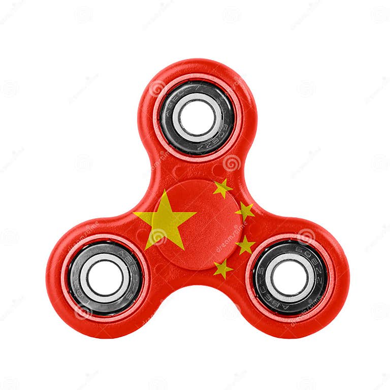 Fidget Spinner with China Flag Theme Stock Image - Image of turn, ball ...
