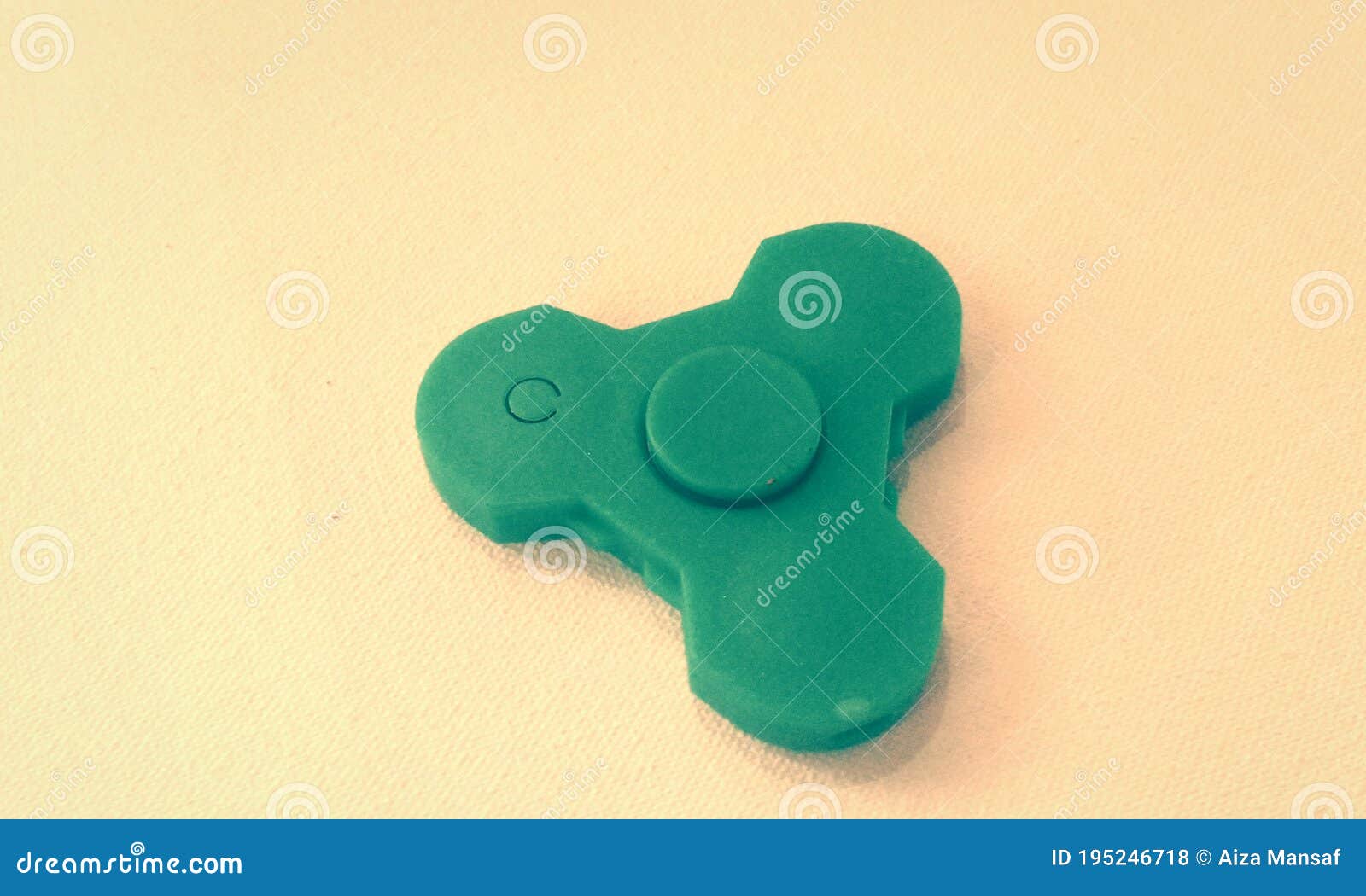 Fidget Spinner Green Color stock photo. Image of logo - 195246718