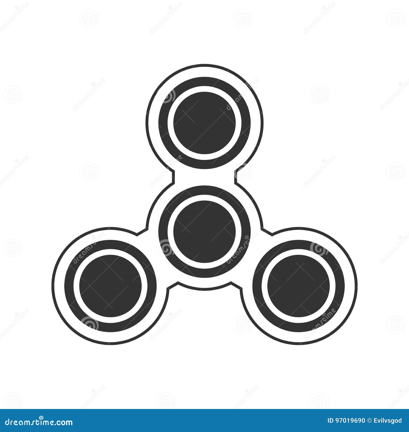 Fidget spinner icon stock vector. Illustration of focus - 97019690