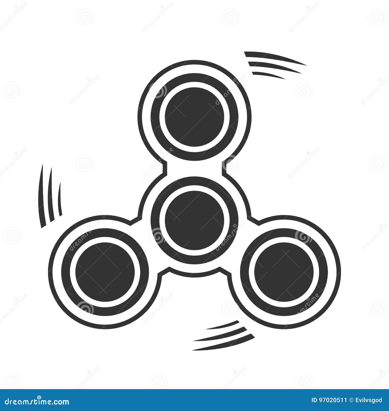 Fidget spinner icon stock vector. Illustration of fidget - 97020511