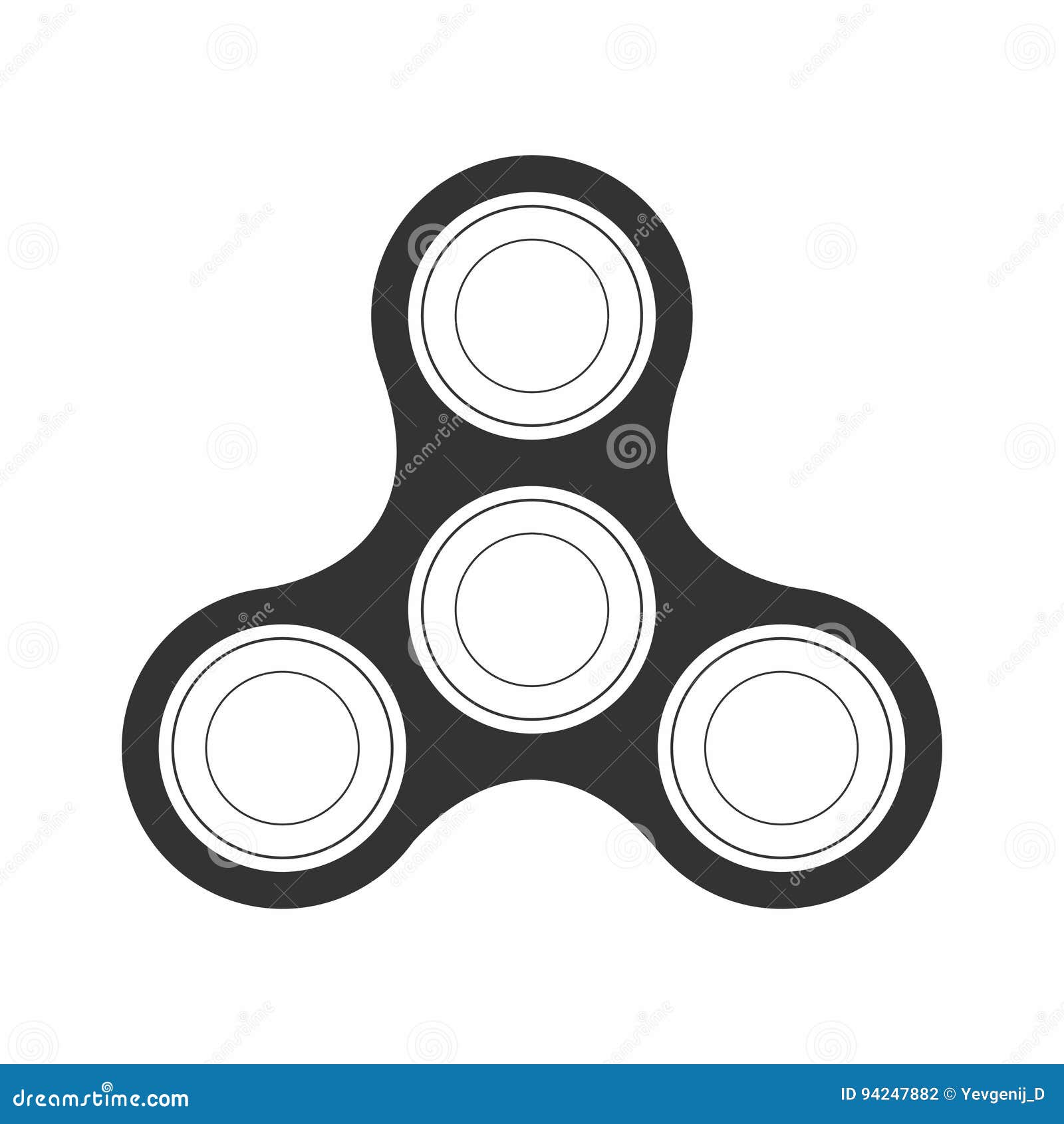 Fidget Spinner Icon, Hand Spinner. Release Mechanism for Nervous Energy ...