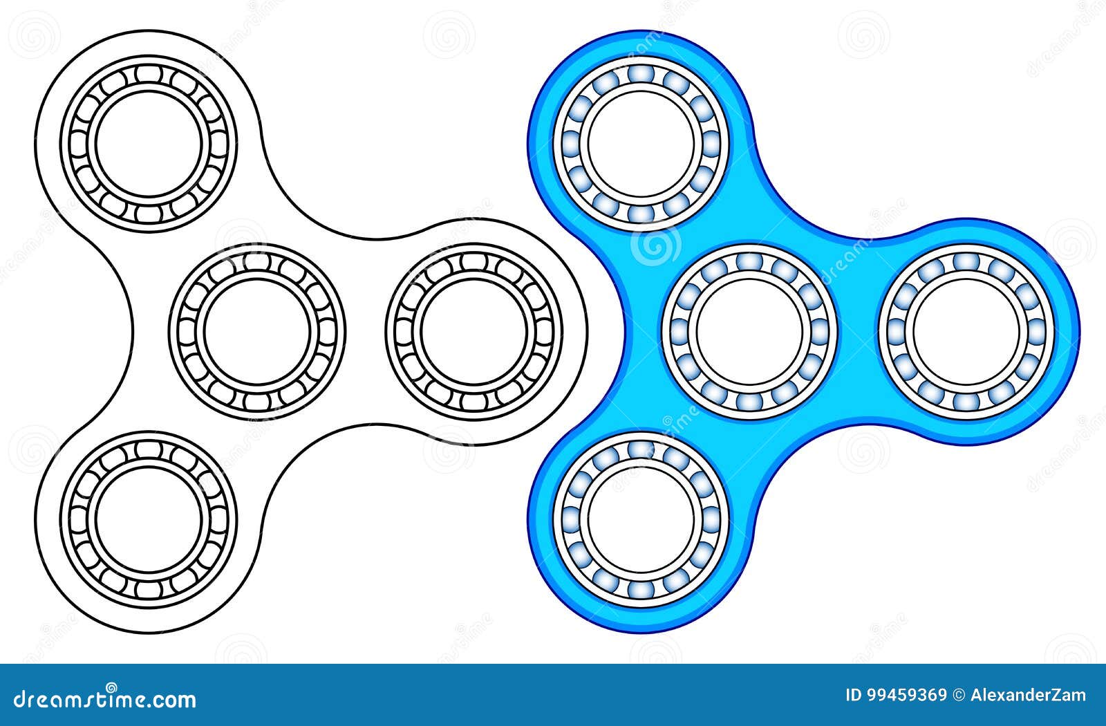 Fidget spinner icon stock vector. Illustration of spin - 99459369