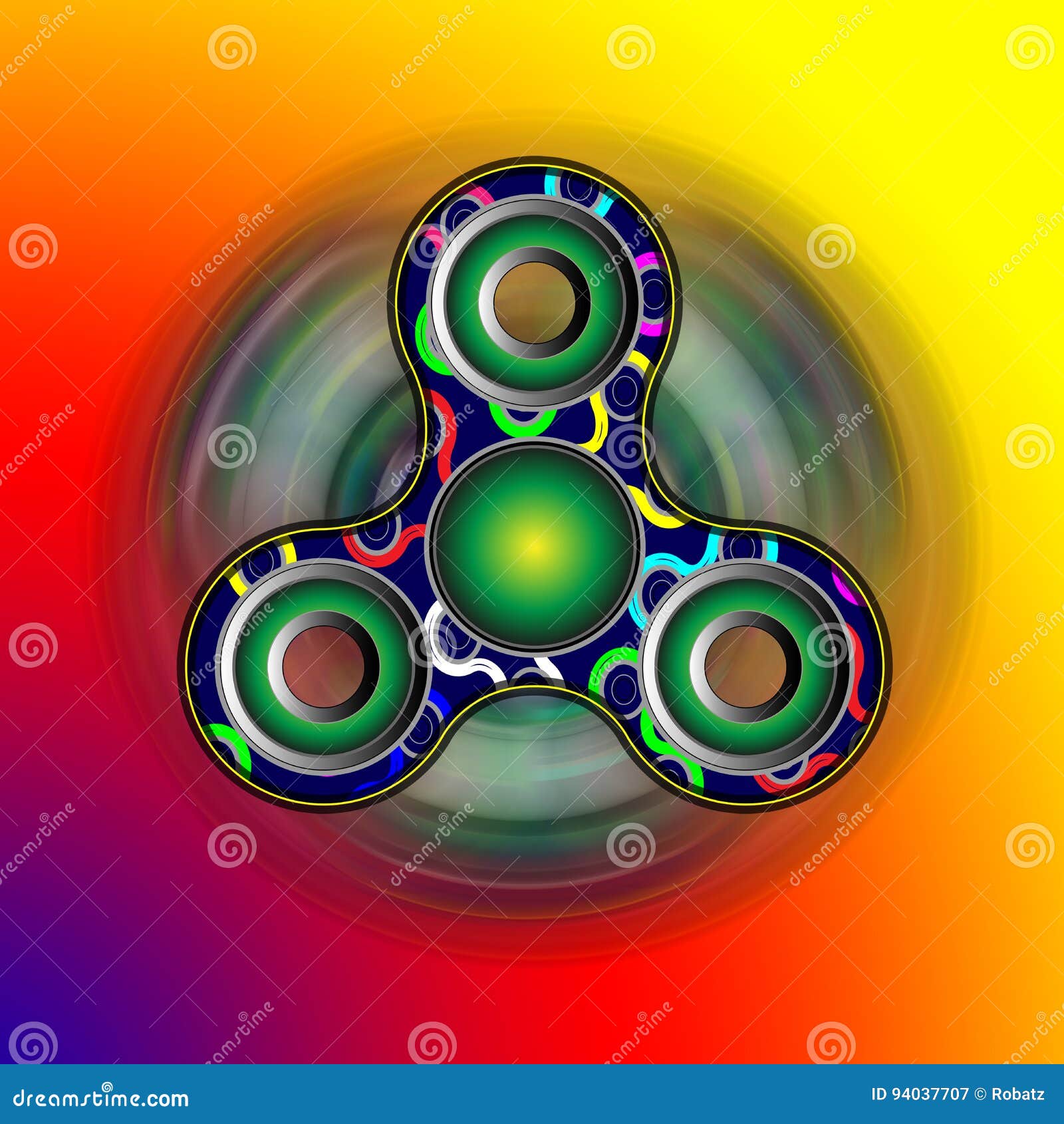 Fidget Spinner on the Move - Toy Moving for Stress Relief and Attention ...