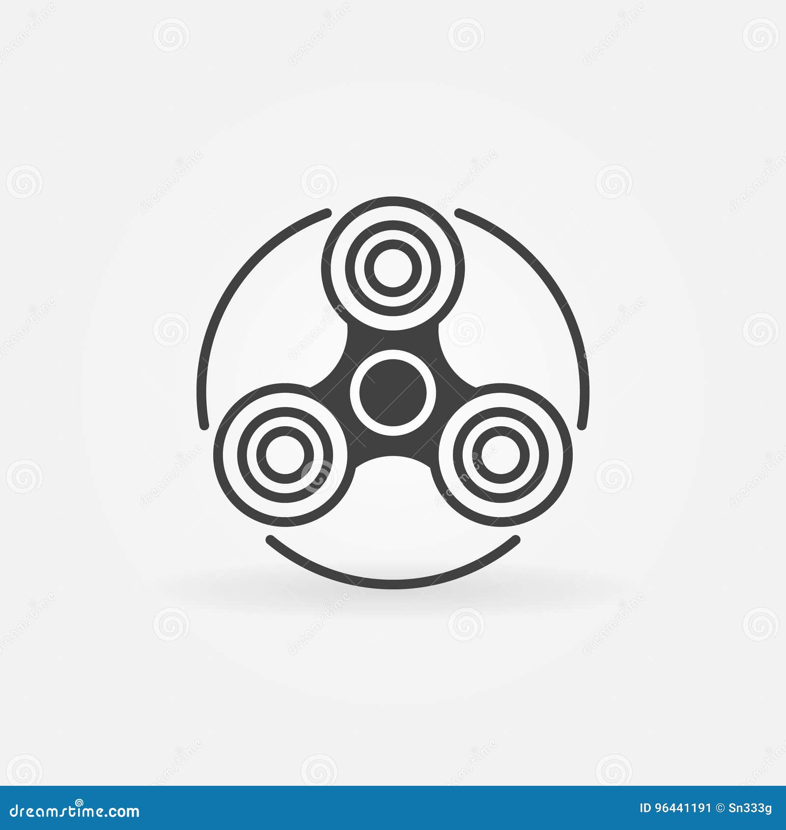 Fidget spinner simple icon stock vector. Illustration of sign - 96441191
