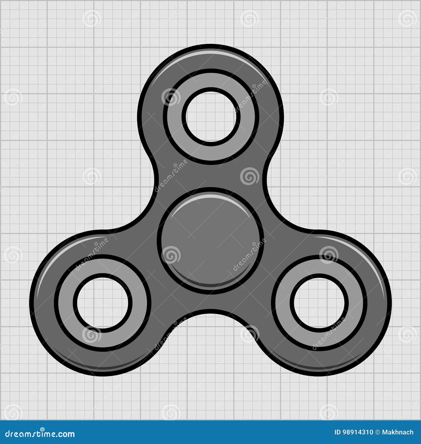 Fidget Spinner Toy. Vector Icon. Stock Vector - Illustration of ...