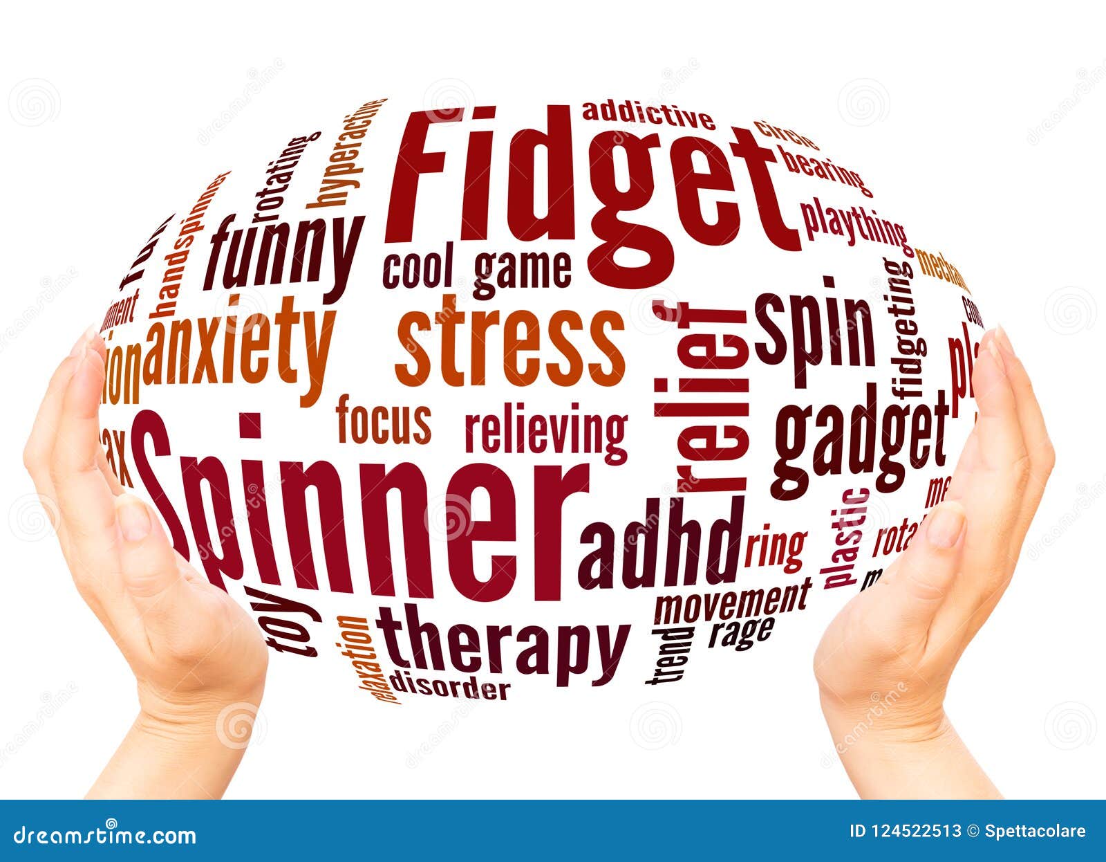 Fidget Spinner Word Cloud Hand Sphere Concept Stock Image - Image of ...