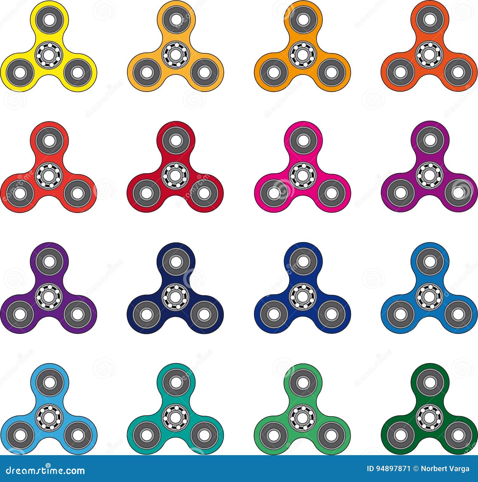 Fidget spinners stock vector. Illustration of precision - 94897871