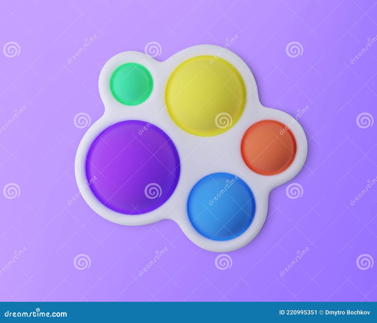 Fidget Toy Simple Dimple. Realistic Vector 3D Illustration ...