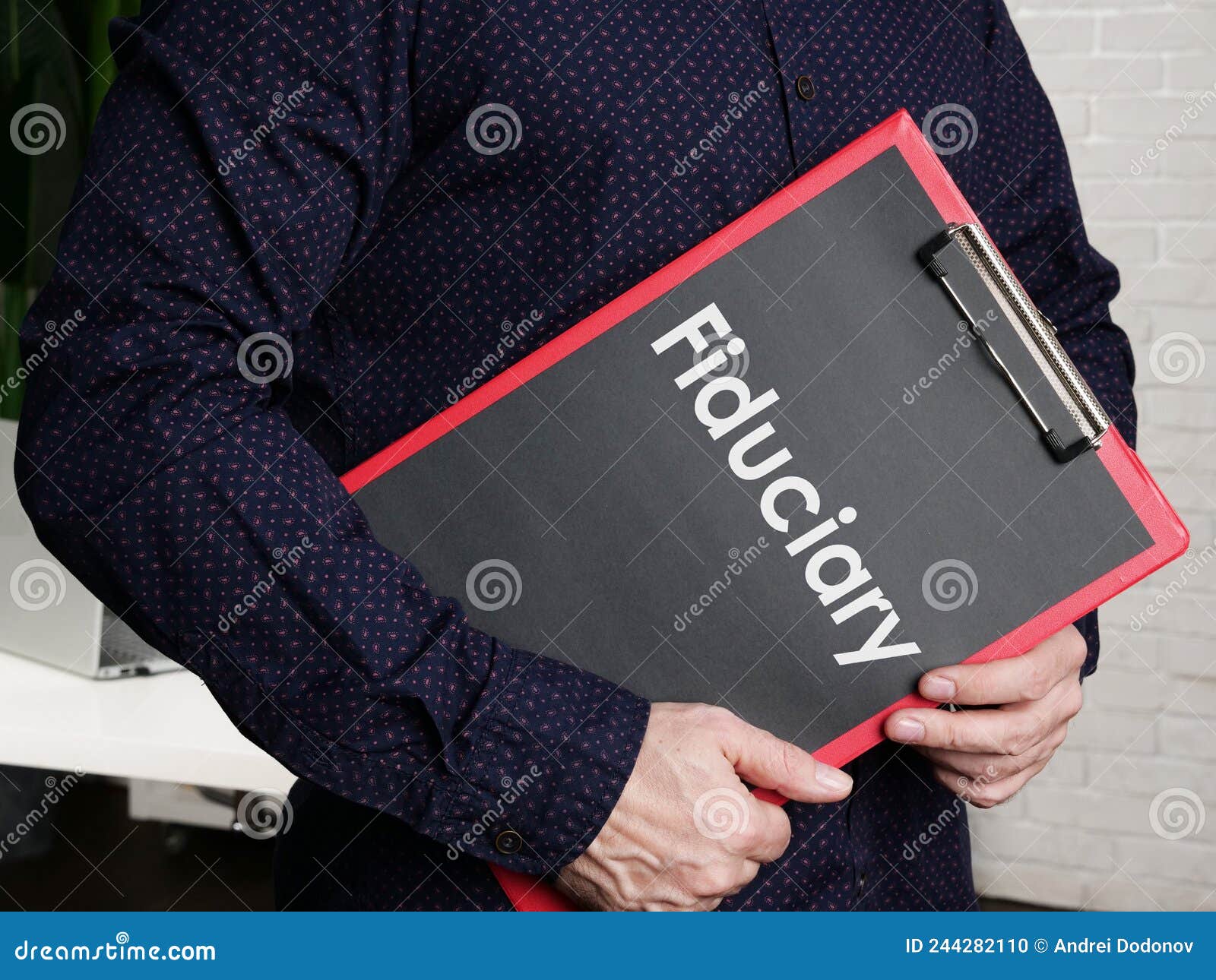 Fiduciary is Shown on the Photo Using the Text Stock Photo - Image of ...