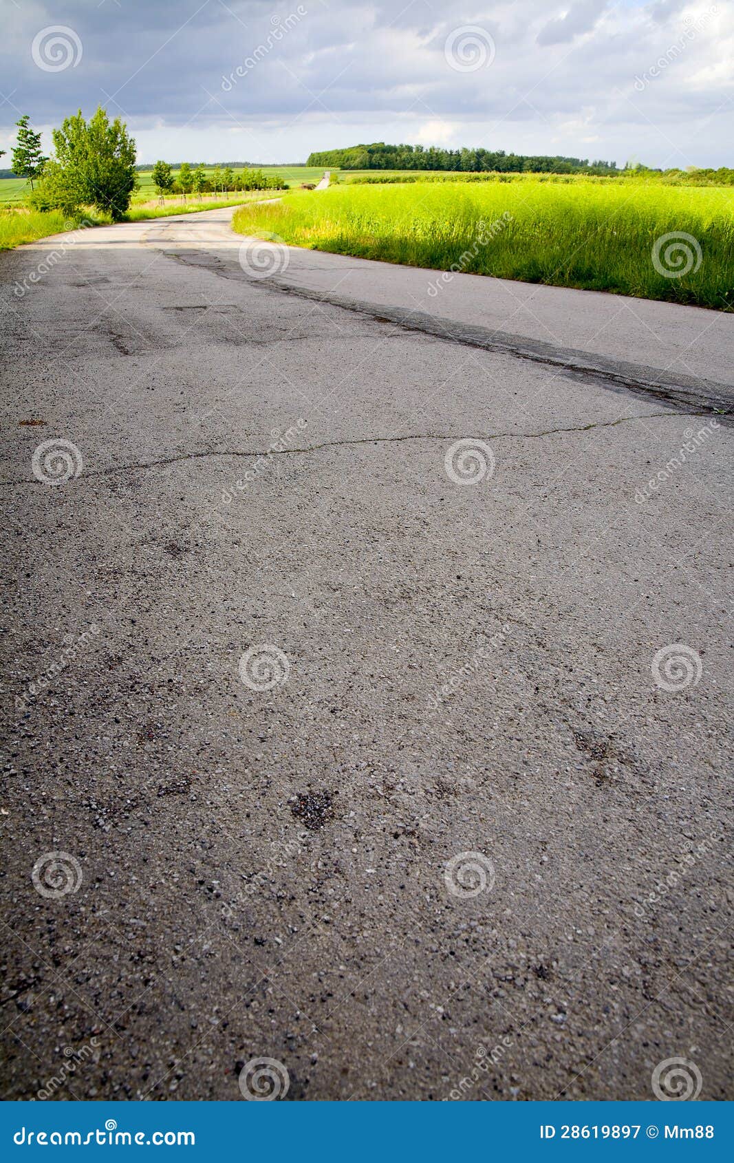 Field asphalt way stock image. Image of saarland, roadside - 28619897