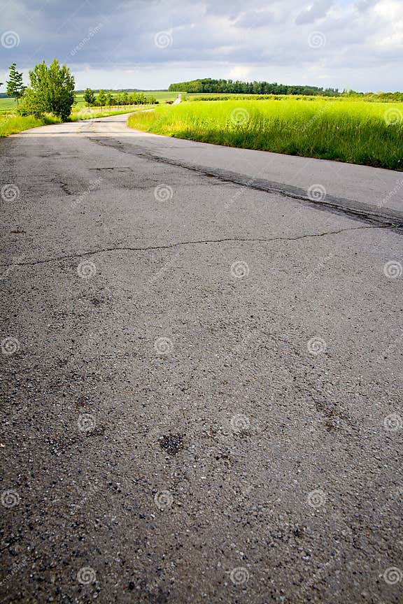Field asphalt way stock image. Image of saarland, roadside - 28619897