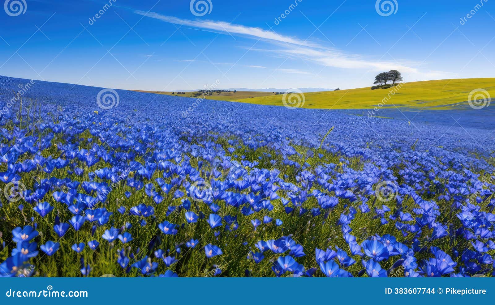 Field Blue Pinwheels Royalty-Free Illustration | CartoonDealer.com ...